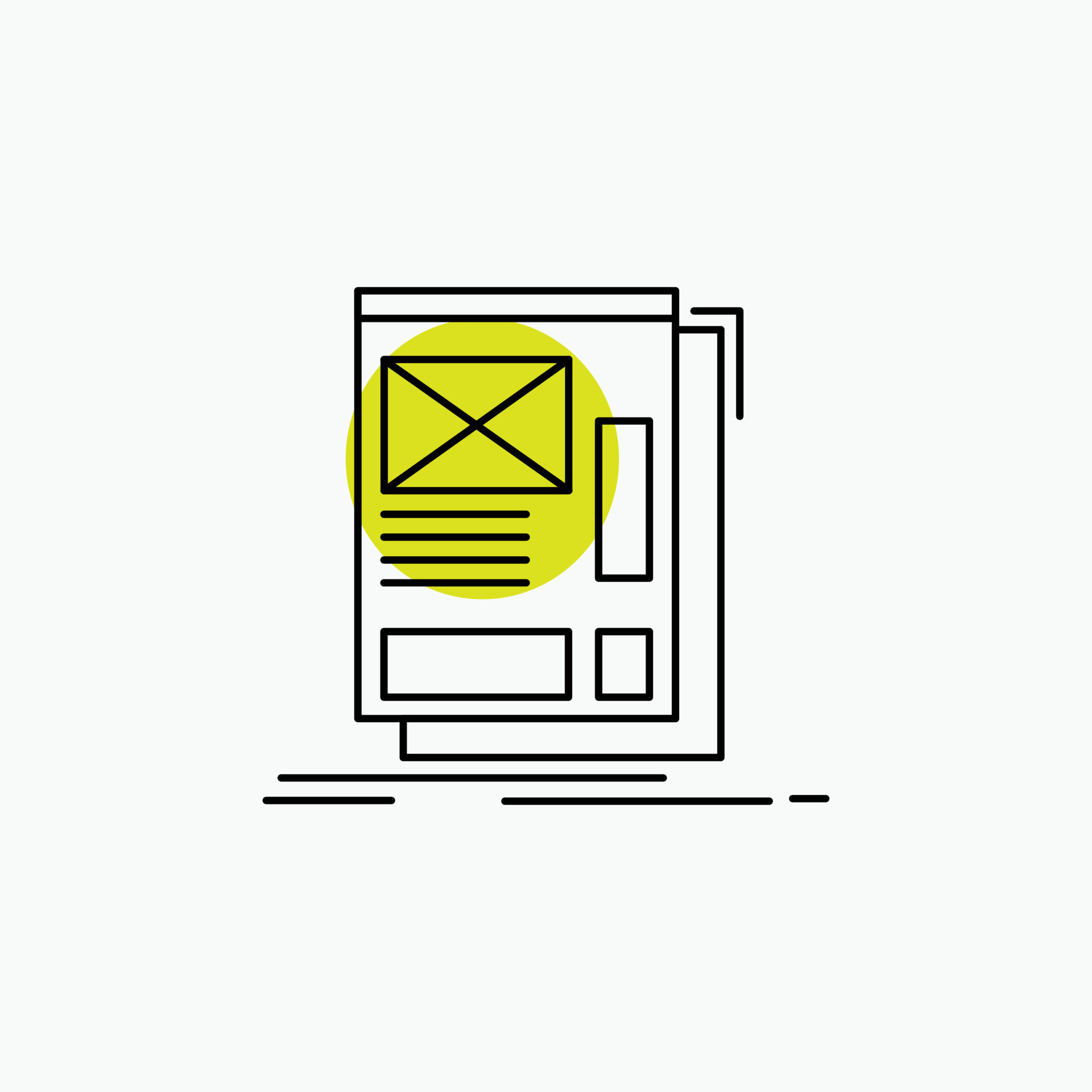 Wire Framing Web Layout Development Line Icon 12948457 Vector Art
