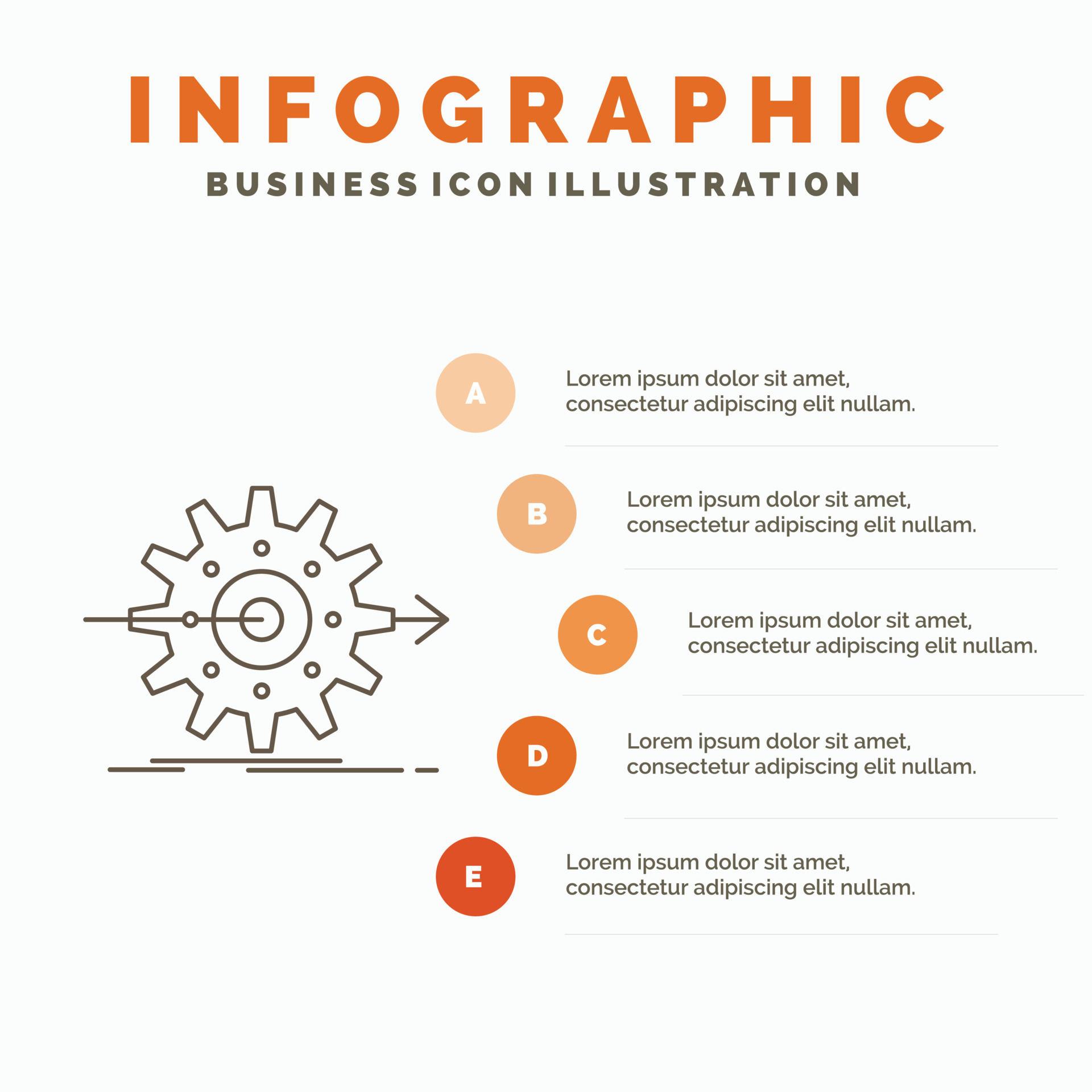 Performance Progress Work Setting Gear Infographics Template For