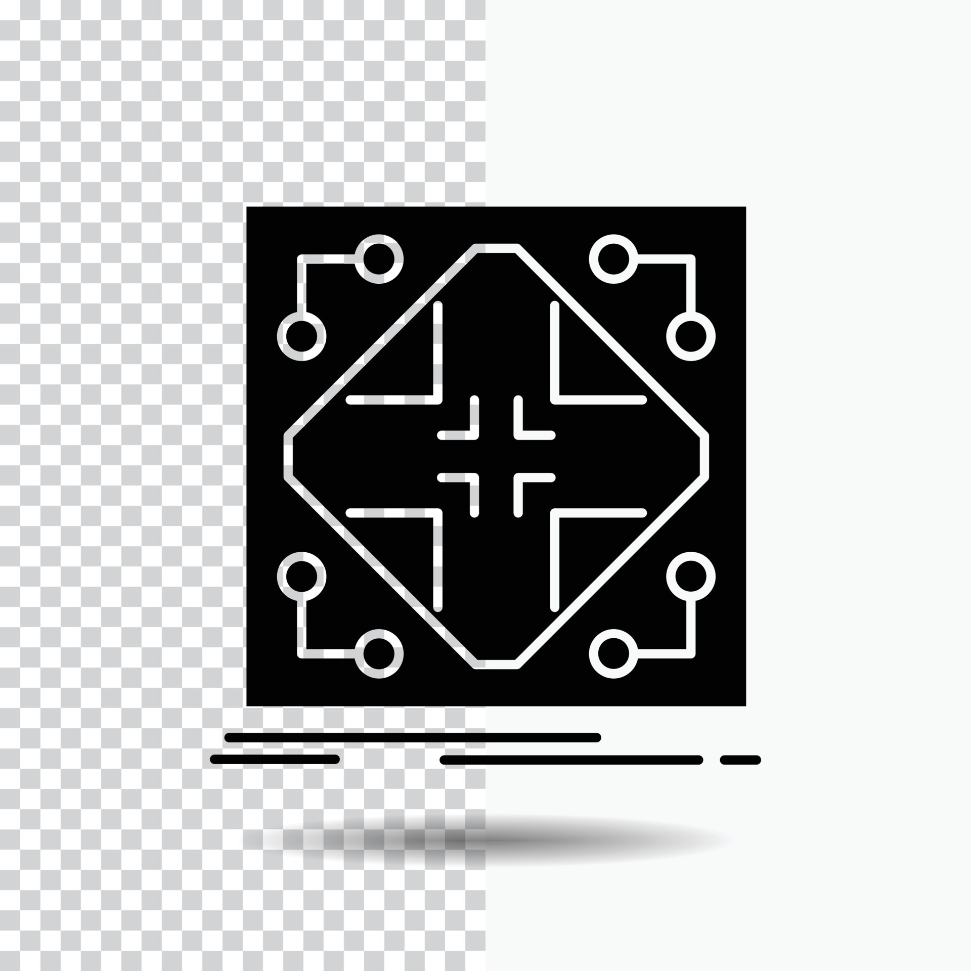 Data. infrastructure. network. matrix. grid Glyph Icon on Transparent ...