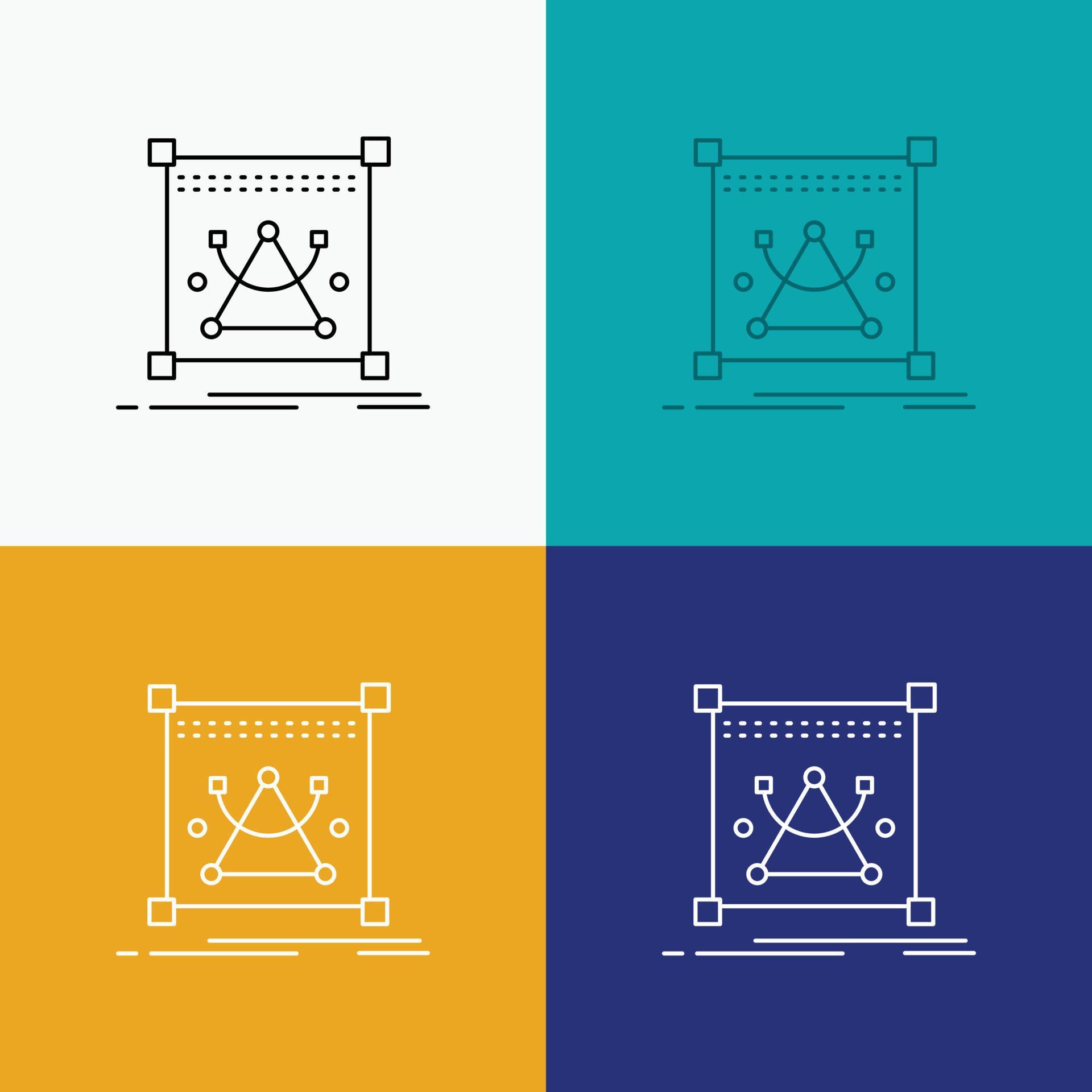 3d. edit. editing. object. resize Icon Over Various Background. Line style design. designed for ...