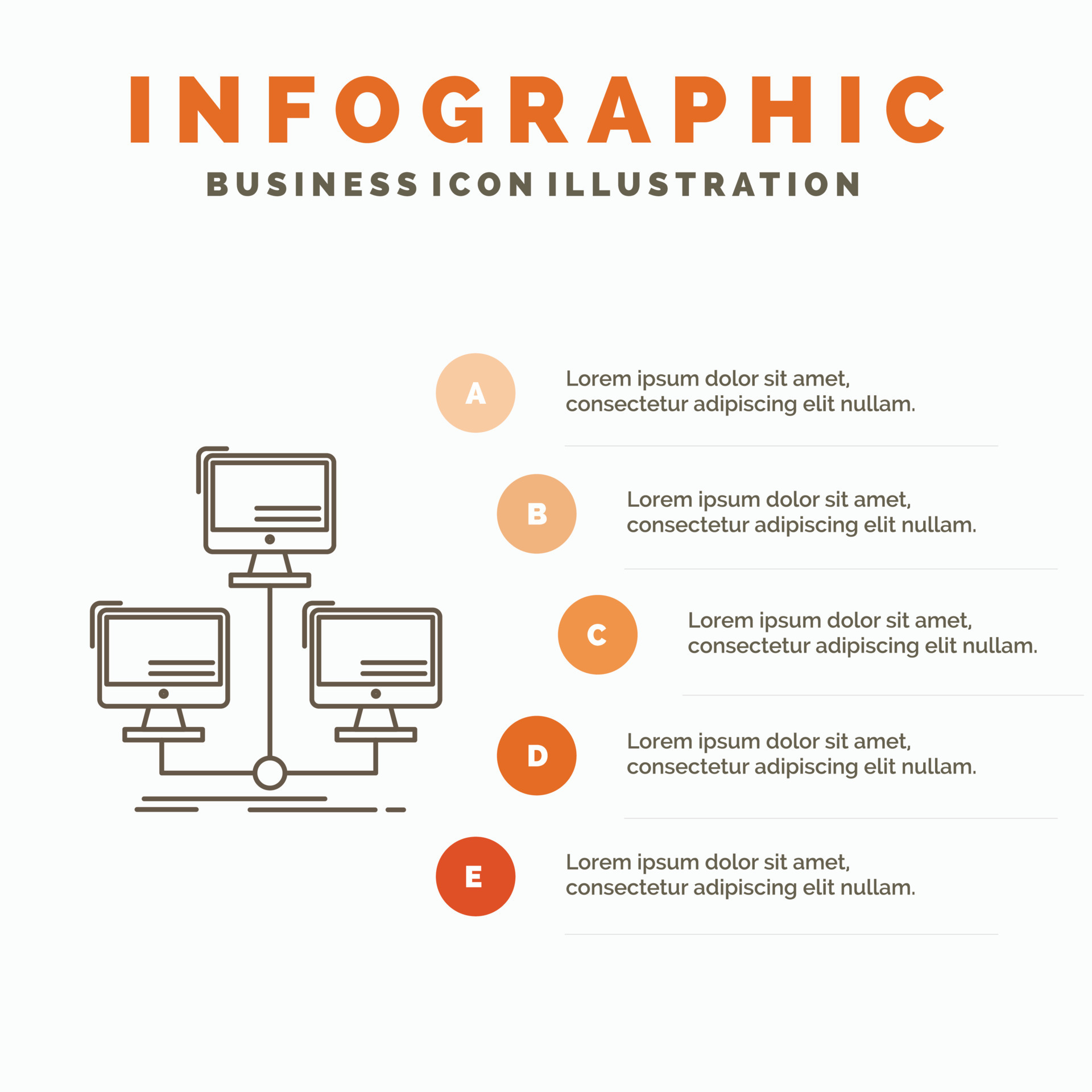 Database Distributed Connection Network Computer Infographics Template For Website And