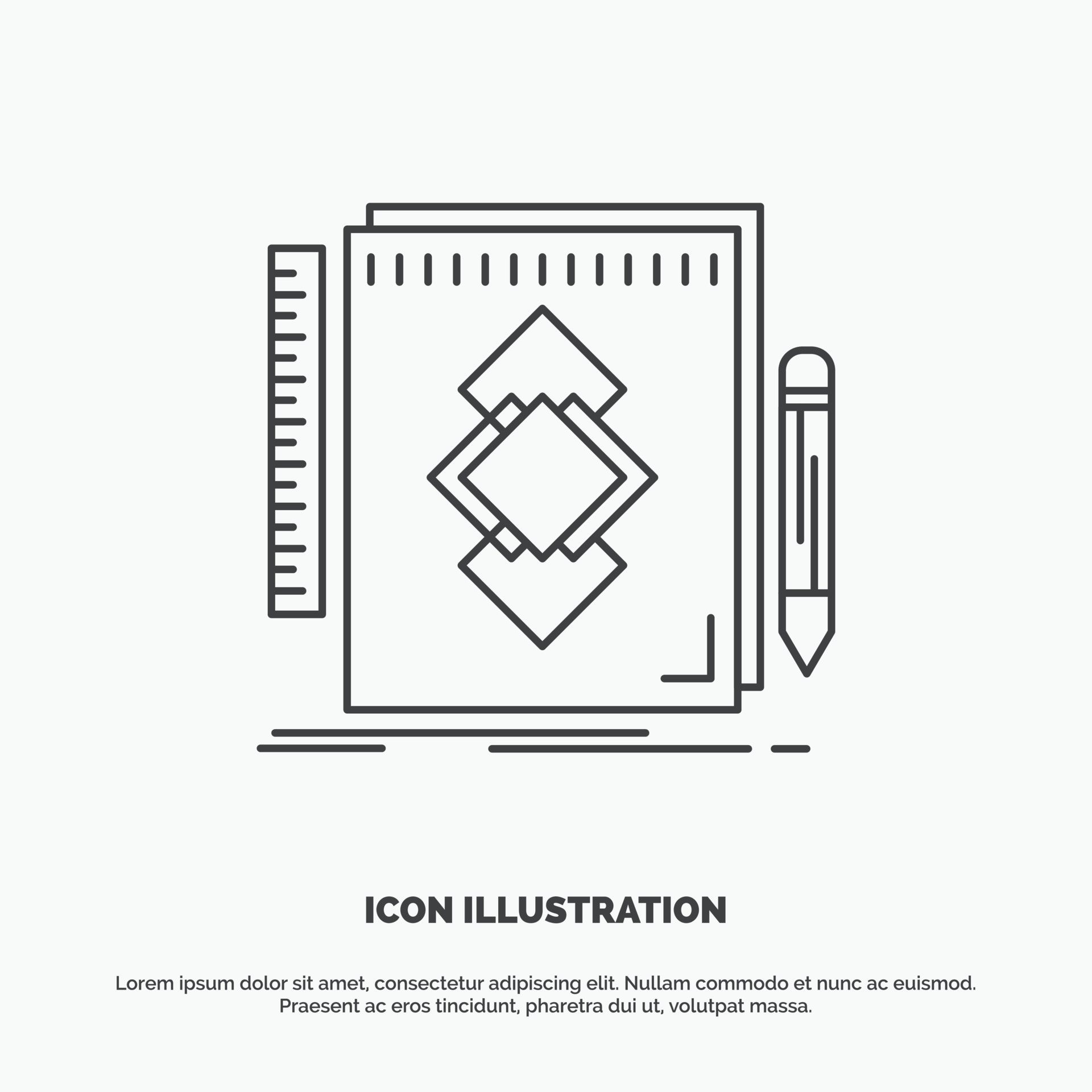 Design Tool Identity Draw Development Icon Line Vector Gray Symbol For Ui And Ux Website
