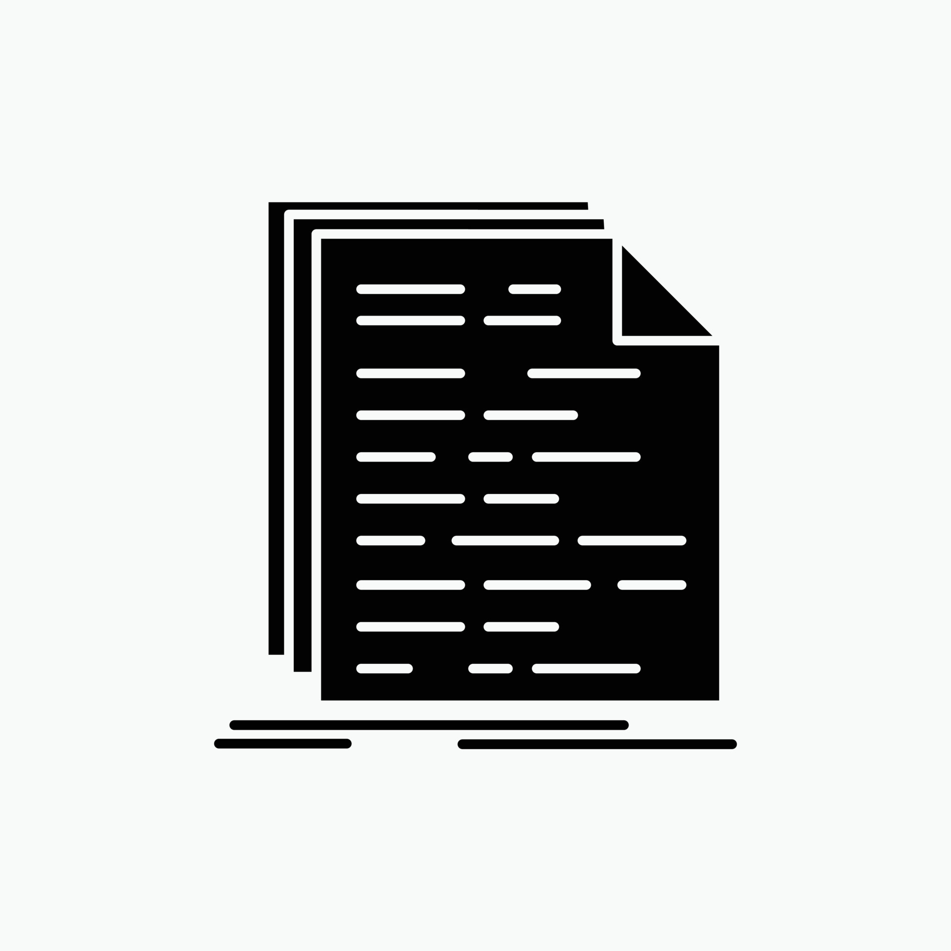 Code Coding Doc Programming Script Glyph Icon Vector Isolated Illustration 12948659 Vector