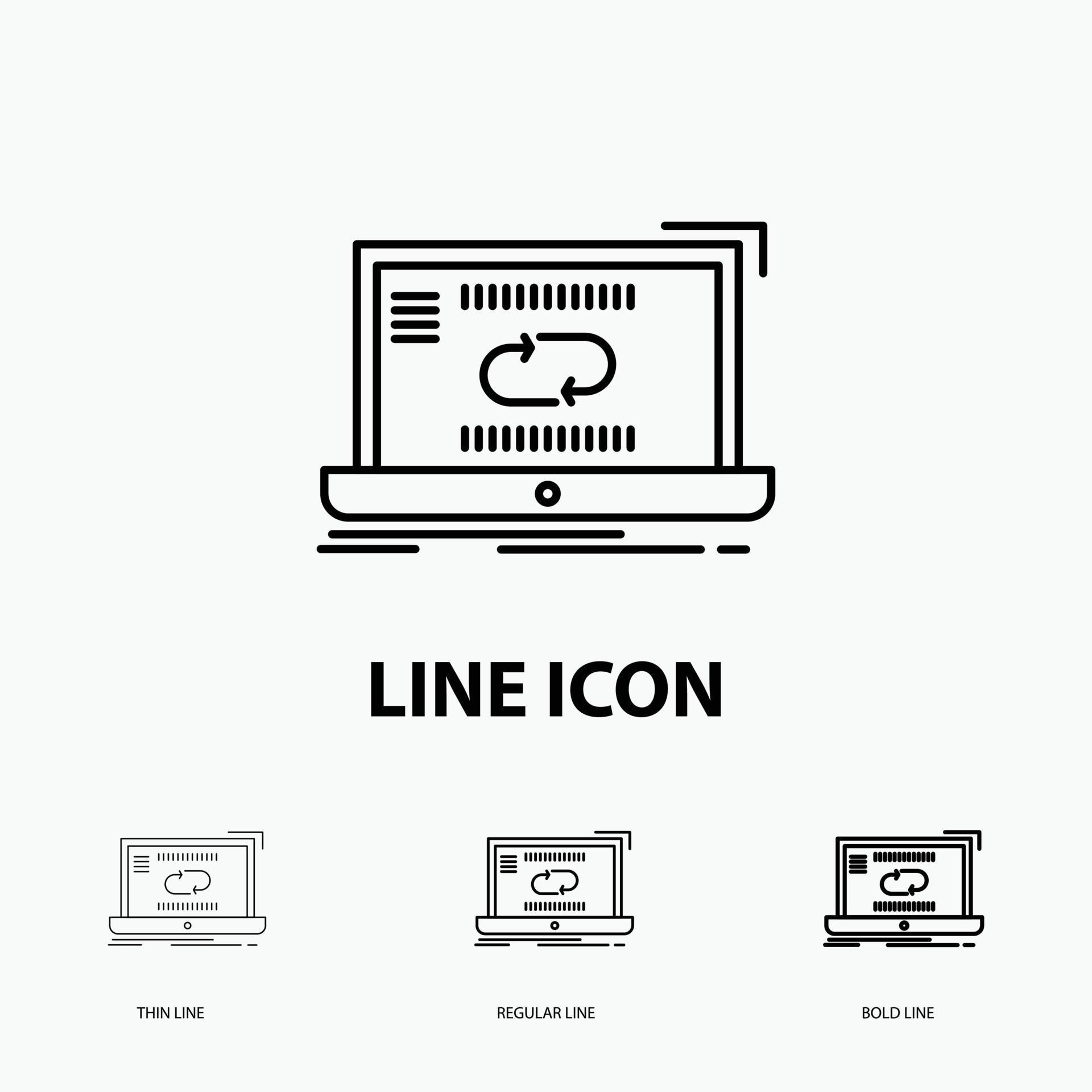 Communication Connection Link Sync Synchronization Icon In Thin Regular And Bold Line Style