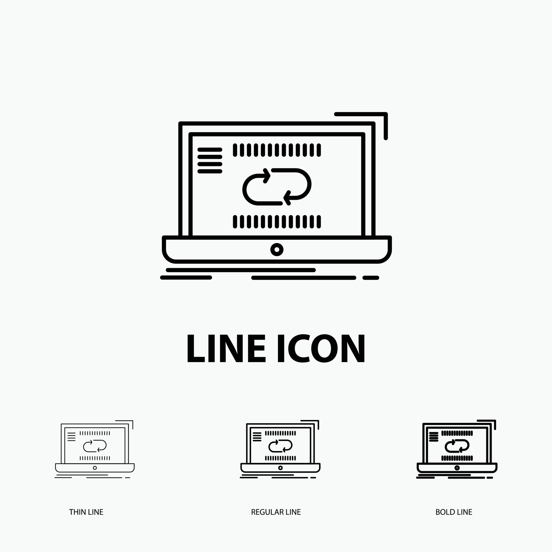 Communication Connection Link Sync Synchronization Icon In Thin
