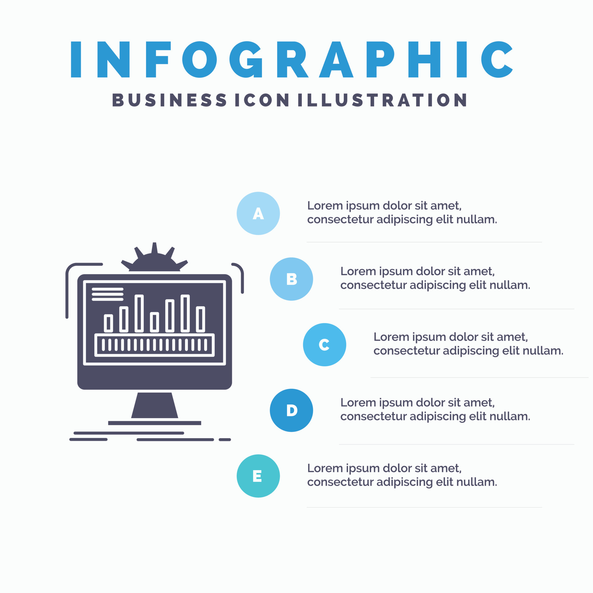 Dashboard Admin Monitor Monitoring Processing Infographics Template