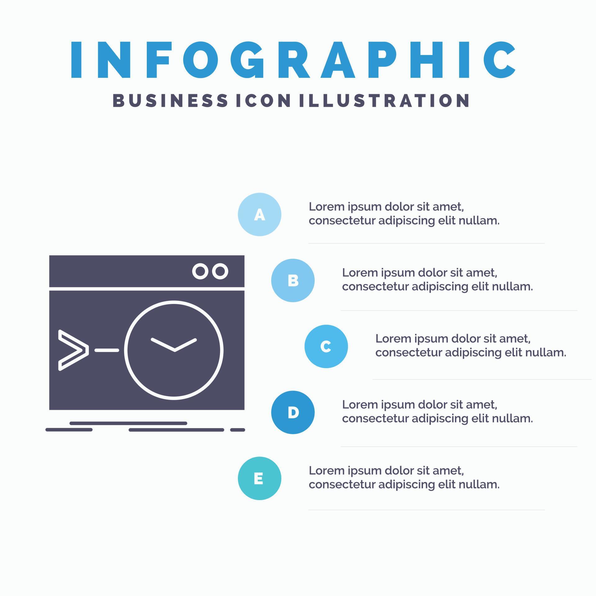 Admin Command Root Software Terminal Infographics Template For
