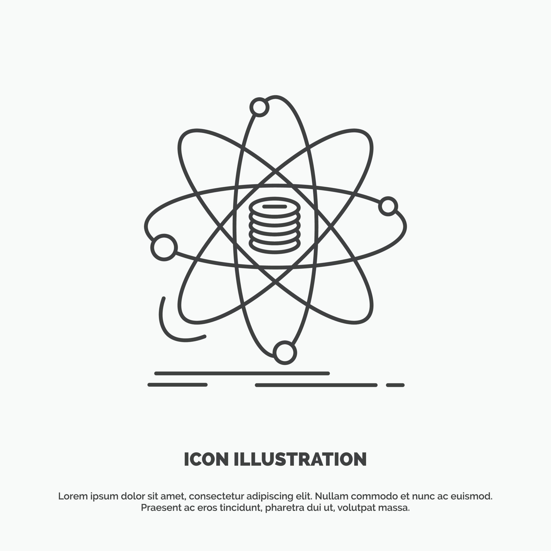 Analysis. data. information. research. science Icon. Line vector gray symbol for UI and UX ...