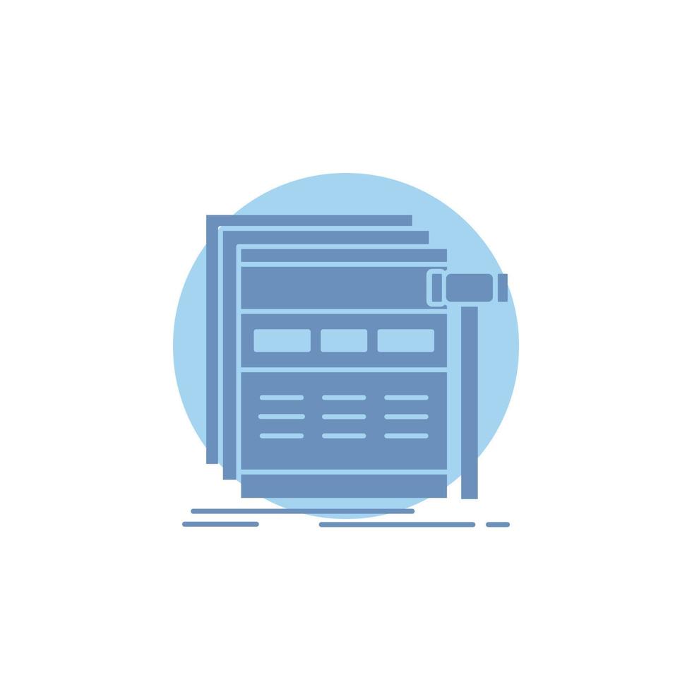 Internet. page. web. webpage. wireframe Glyph Icon. 12948797 Vector Art at Vecteezy