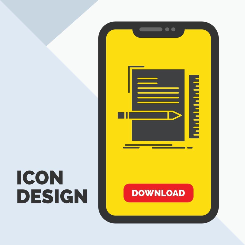 Code. coding. file. programming. script Glyph Icon in Mobile for Download Page. Yellow ...