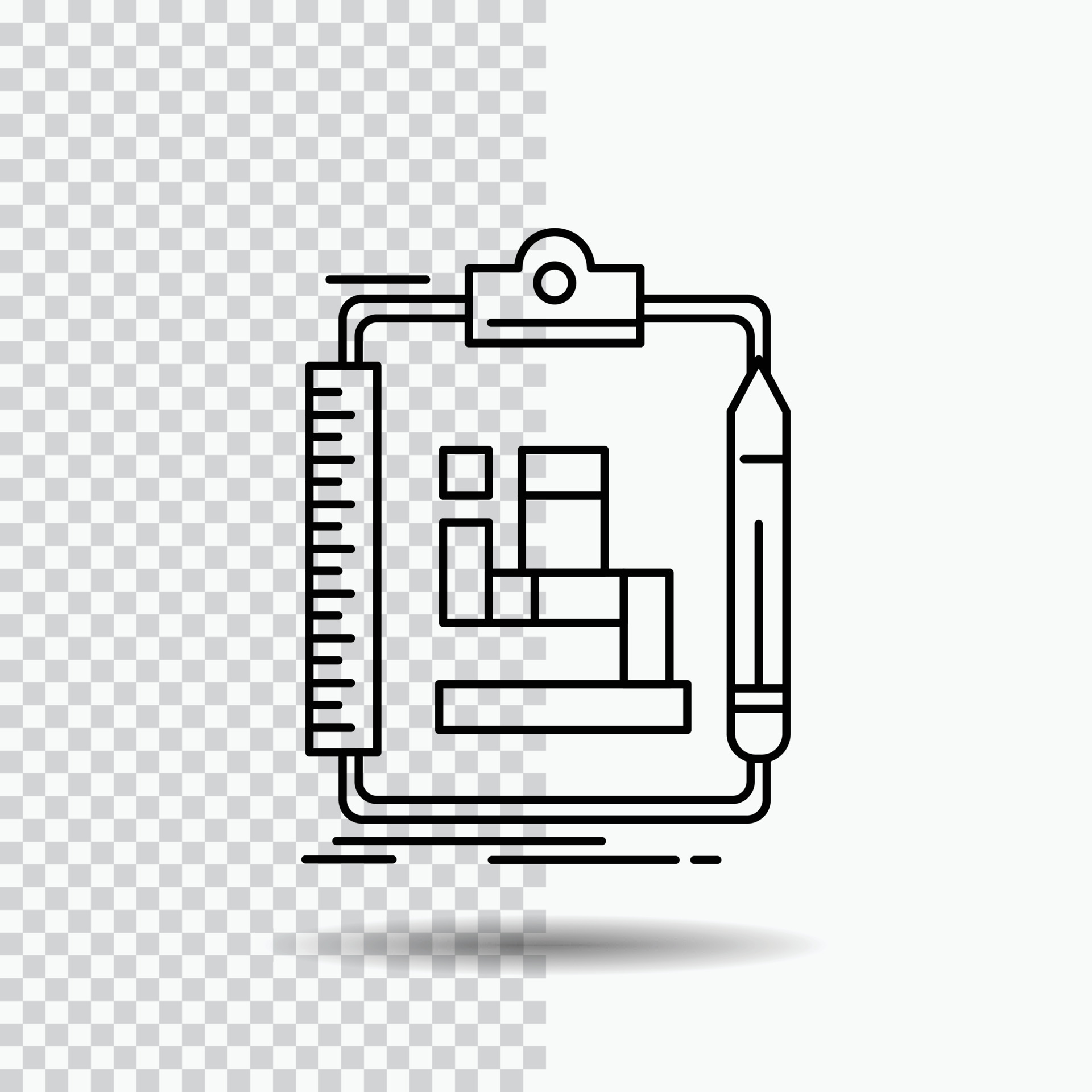 Algorithm. process. scheme. work. workflow Line Icon on Transparent ...