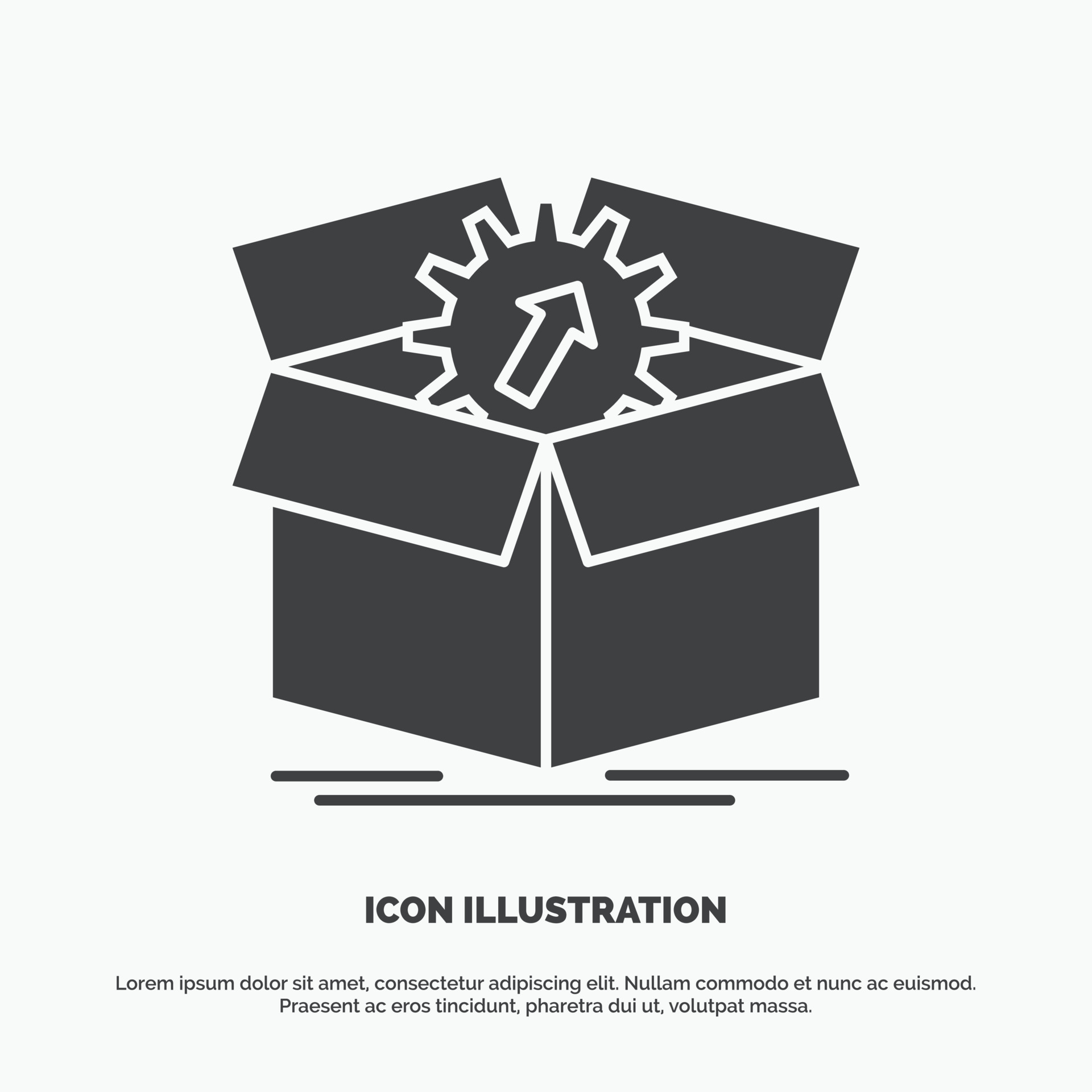 Upload Performance Productivity Progress Work Icon Glyph Vector Gray Symbol For Ui And Ux