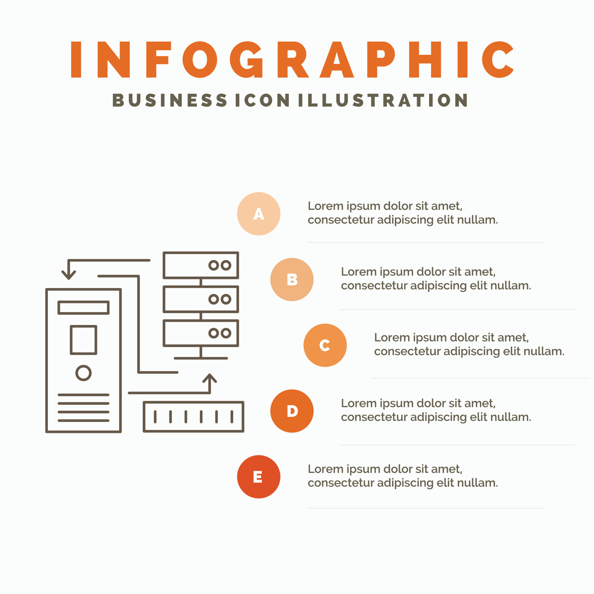 Combination Data Database Electronic Information Infographics Template For Website And