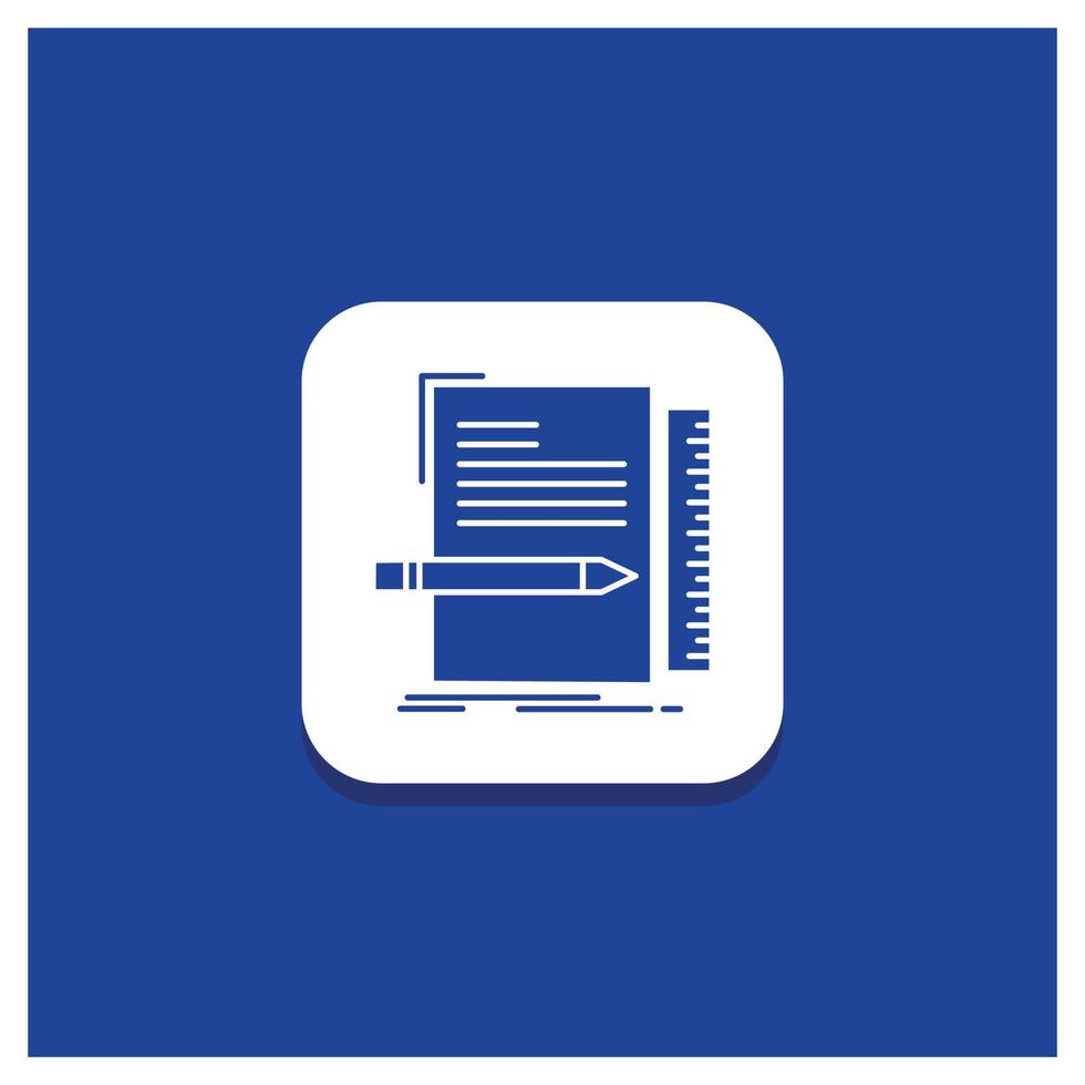 Blue Round Button For Code Coding File Programming Script Glyph Icon 12948995 Vector Art At