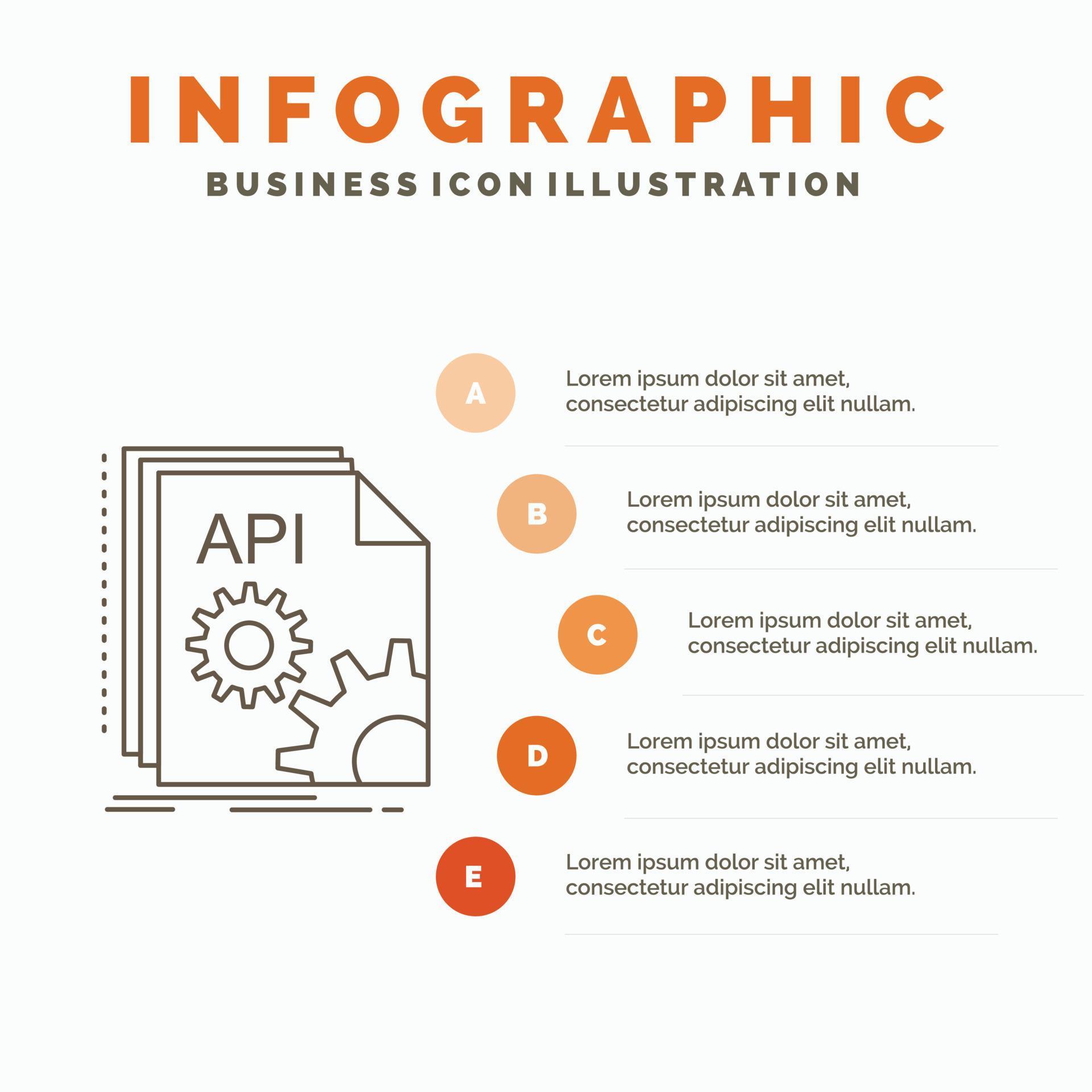 Api App Coding Developer Software Infographics Template For Website And Presentation Line