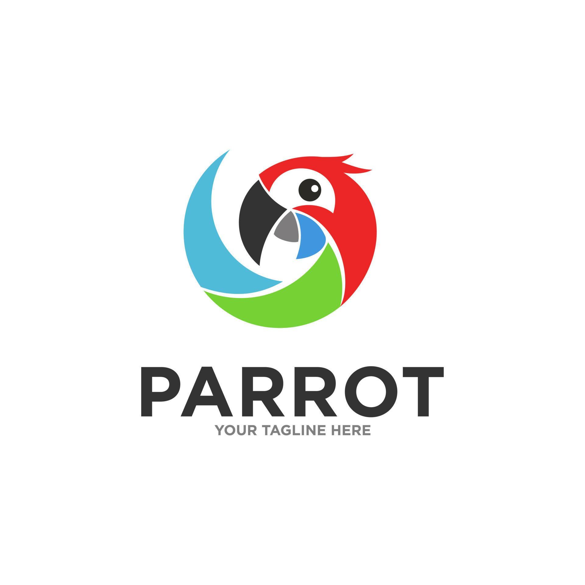 Parrot Logo Design Vector Template 12949074 Vector Art at Vecteezy
