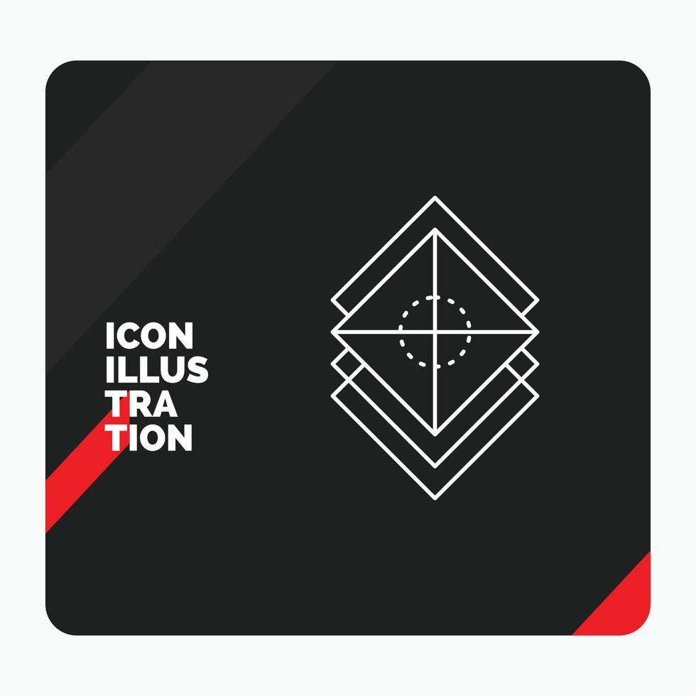 Red and Black Creative presentation Background for Arrange. design. layers. stack. layer Line ...