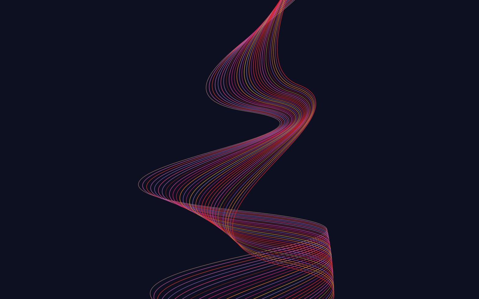 Wave with shadow. Abstract Red lines on a background 12949263 Vector ...