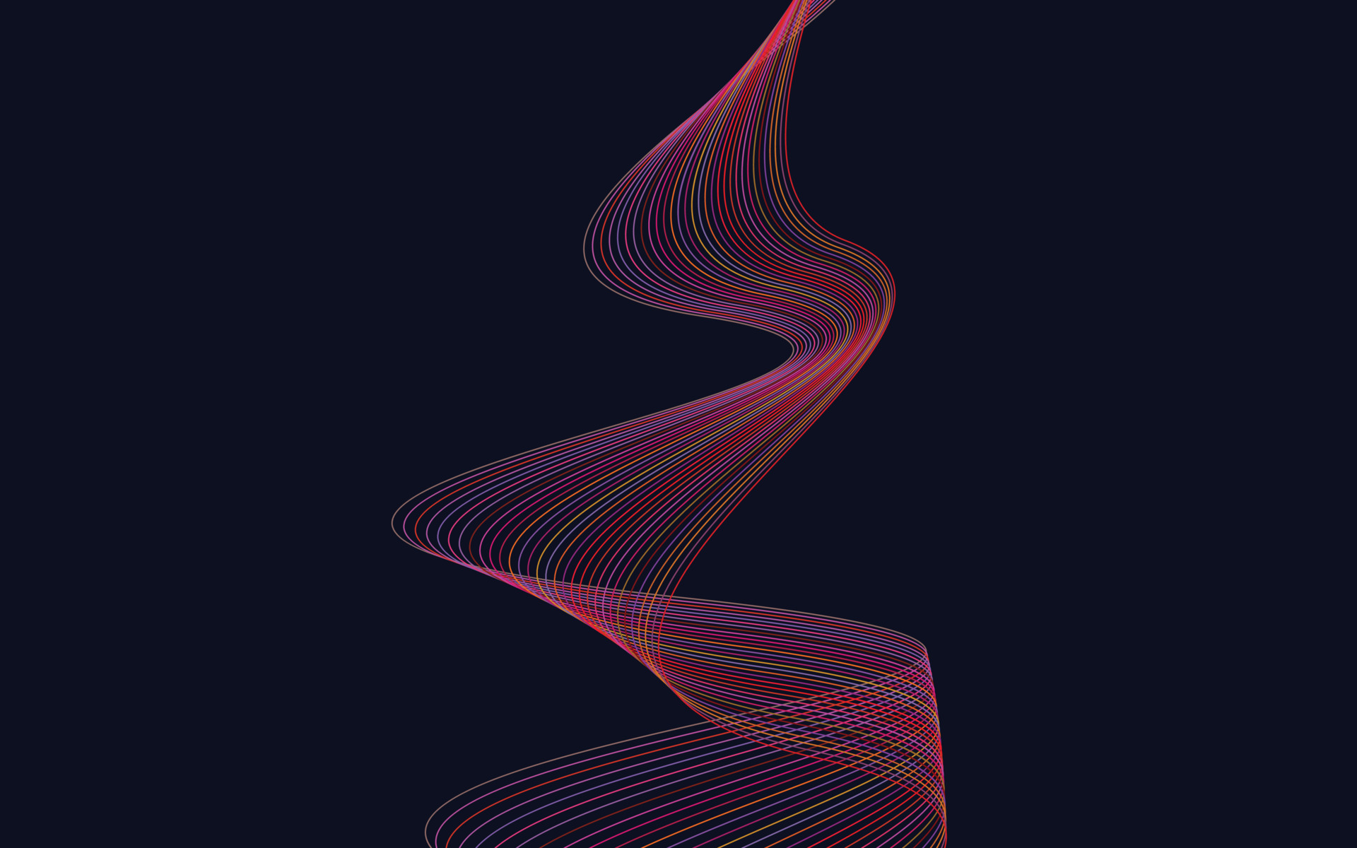 Wave with shadow. Abstract Red lines on a background 12949263 Vector ...