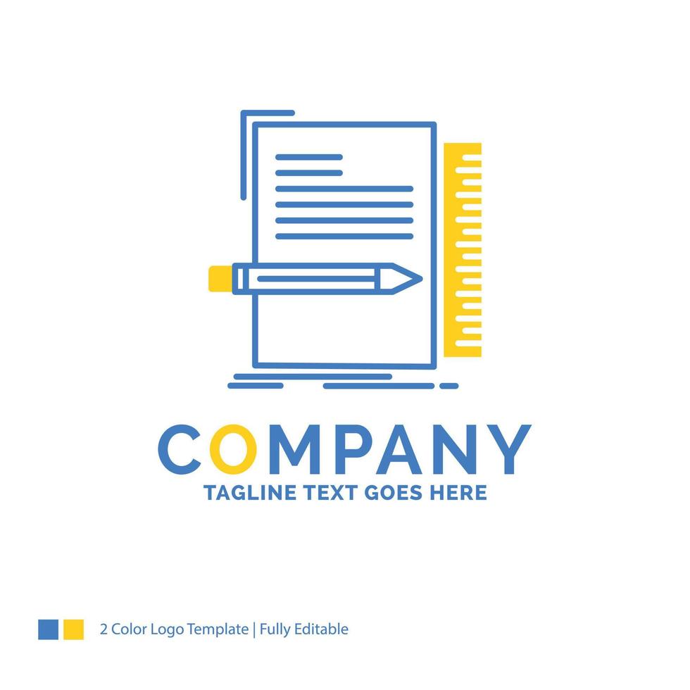 Code. coding. file. programming. script Blue Yellow Business Logo template. Creative Design ...
