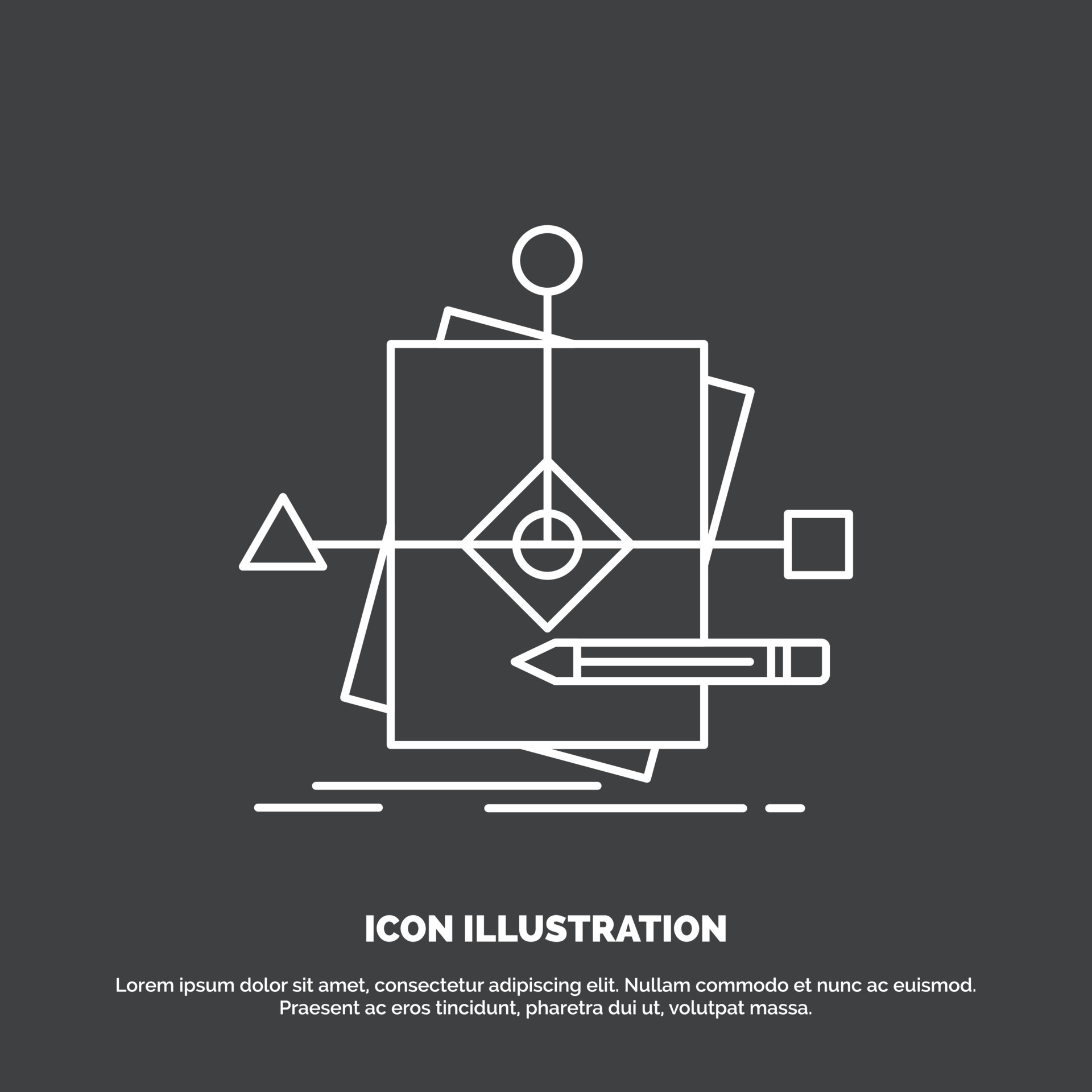 Algorithm Business Foretelling Pattern Plan Icon Line Vector