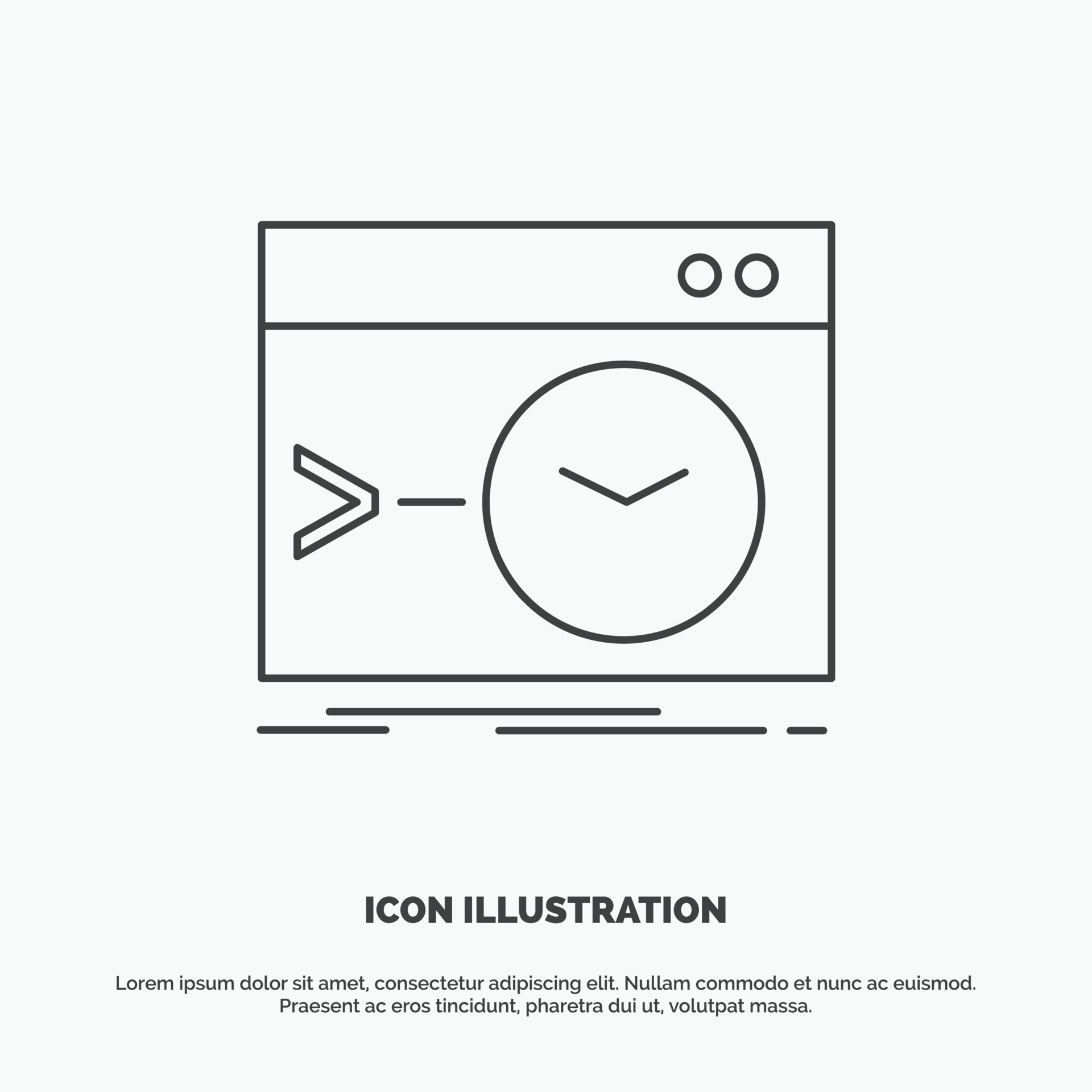 Admin. command. root. software. terminal Icon. Line vector gray symbol for UI and UX. website or ...