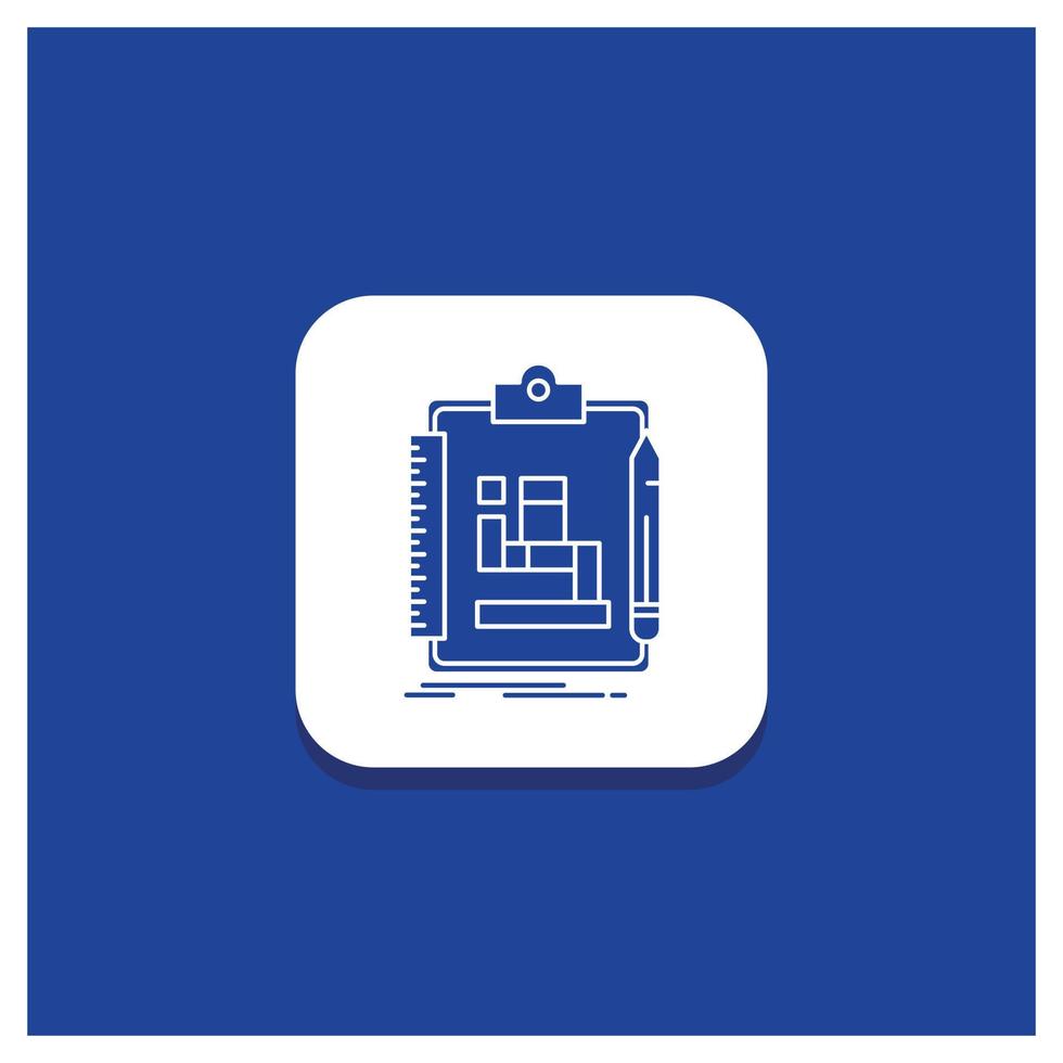 Blue Round Button For Algorithm Process Scheme Work Workflow Glyph Icon 12950252 Vector Art