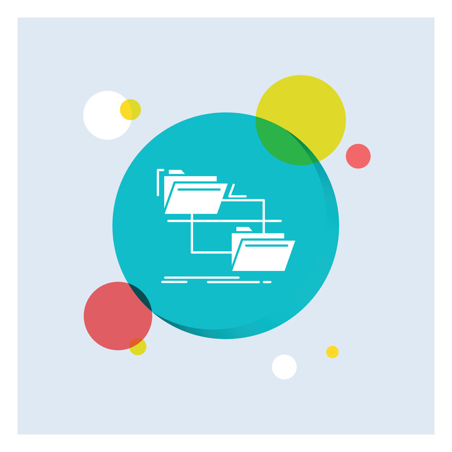 folder. file. management. move. copy White Glyph Icon colorful Circle Background 12950726 Vector ...