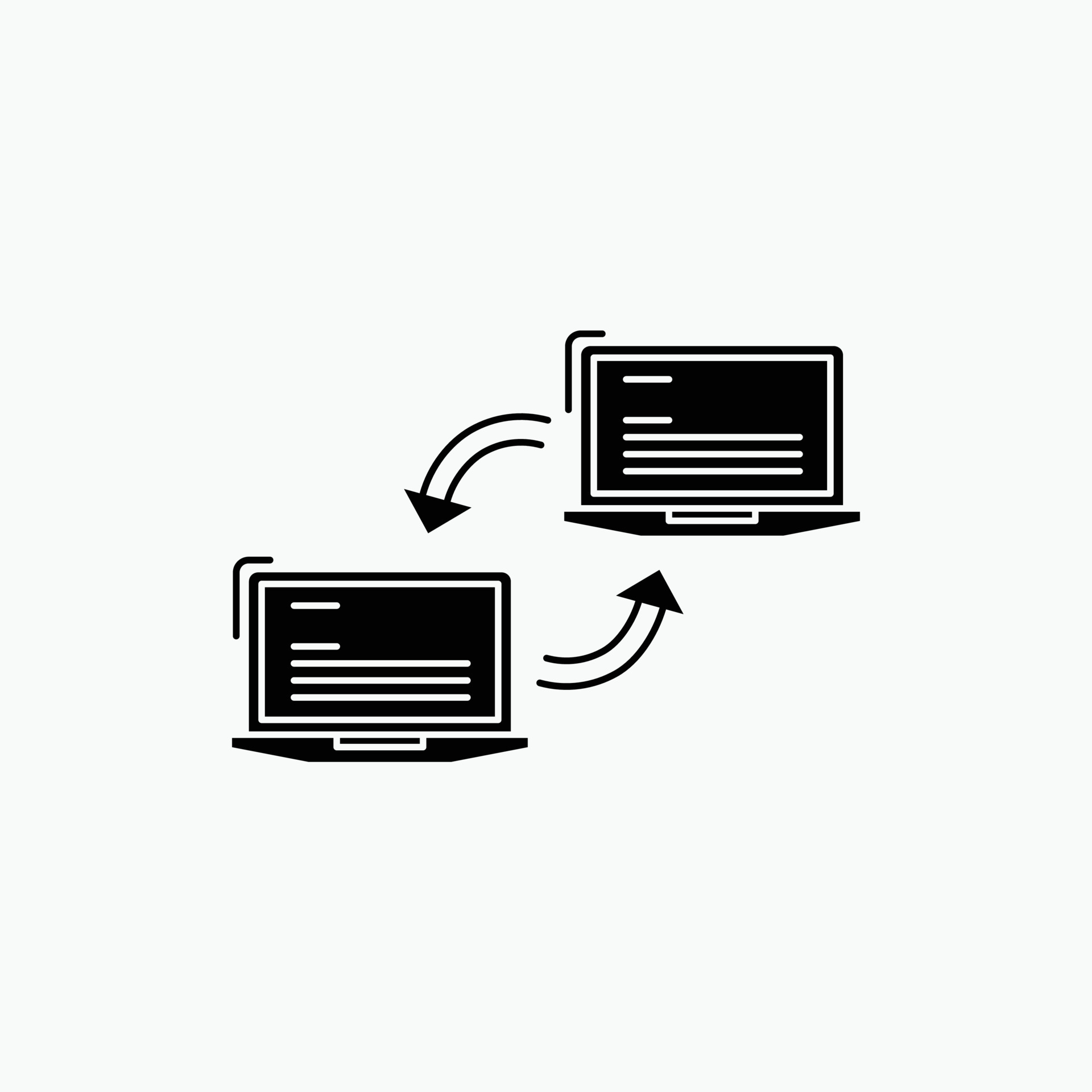 Computer. connection. link. network. sync Glyph Icon. Vector isolated ...