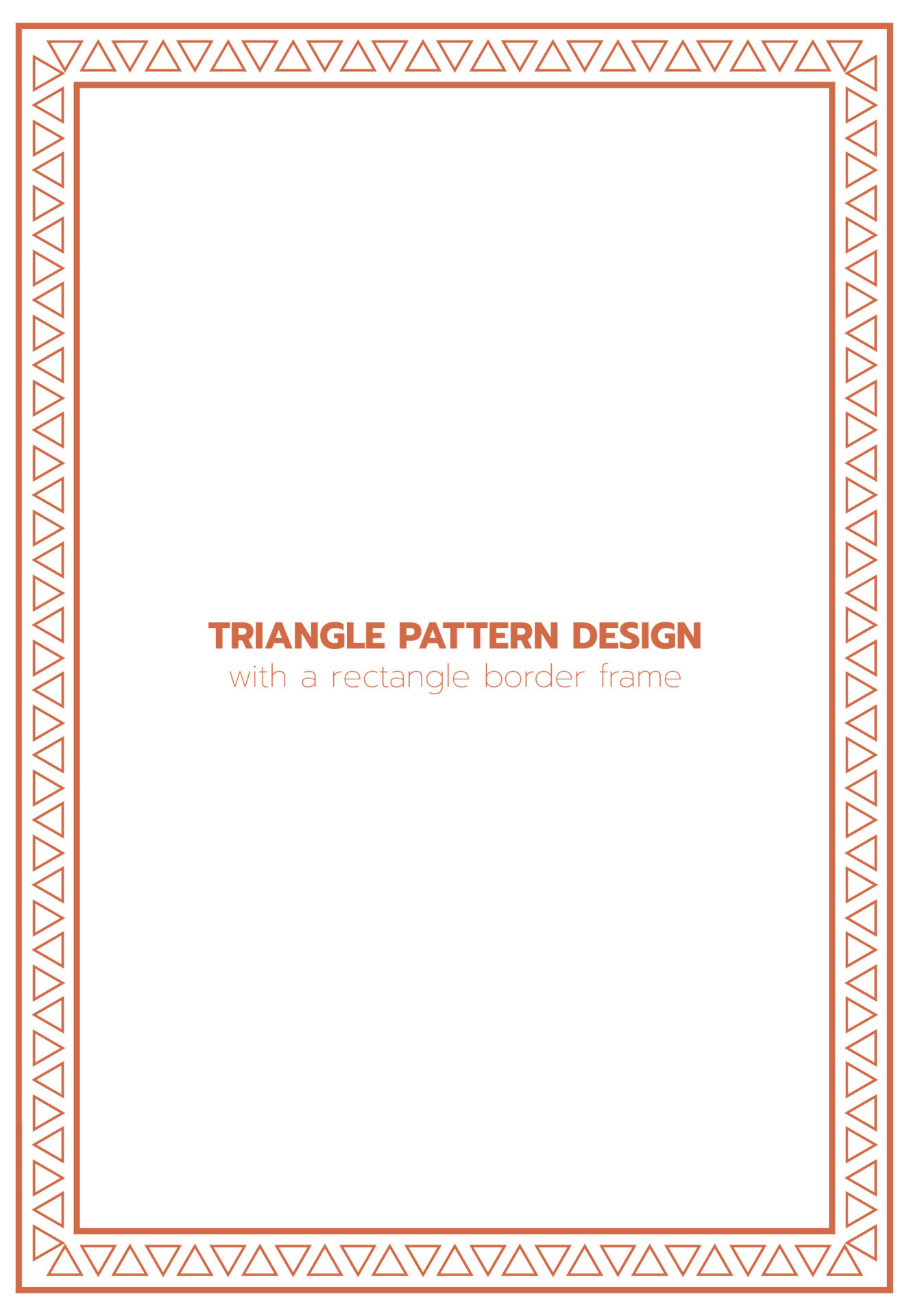 Triangle pattern design with a rectangle border frame 12951840 Vector ...