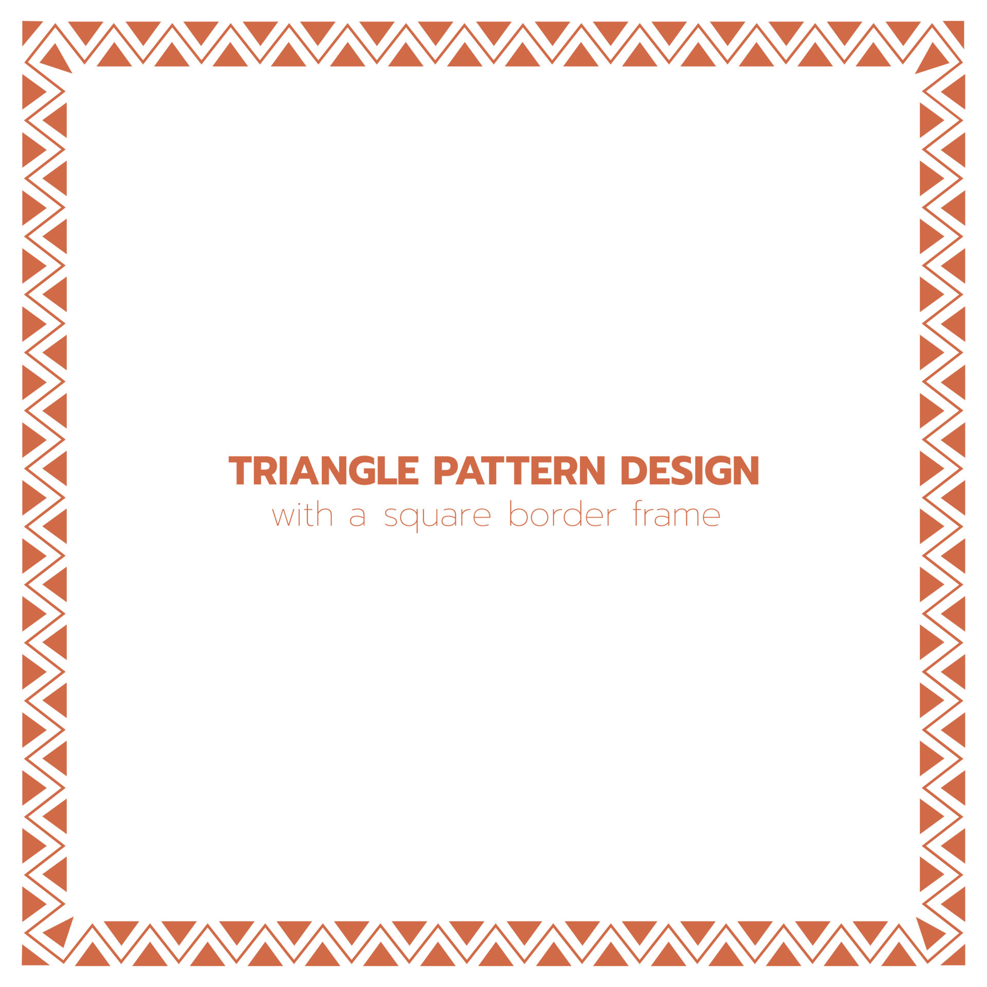 Triangle pattern design with a square border frame 12951854 Vector Art ...