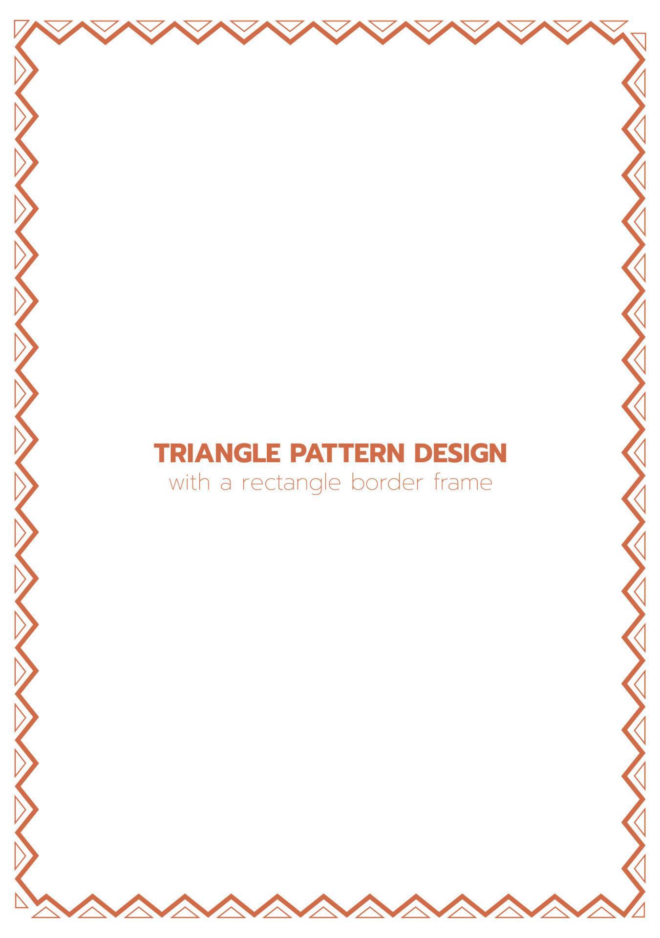 Triangle pattern design with a rectangle border frame 12951892 Vector ...