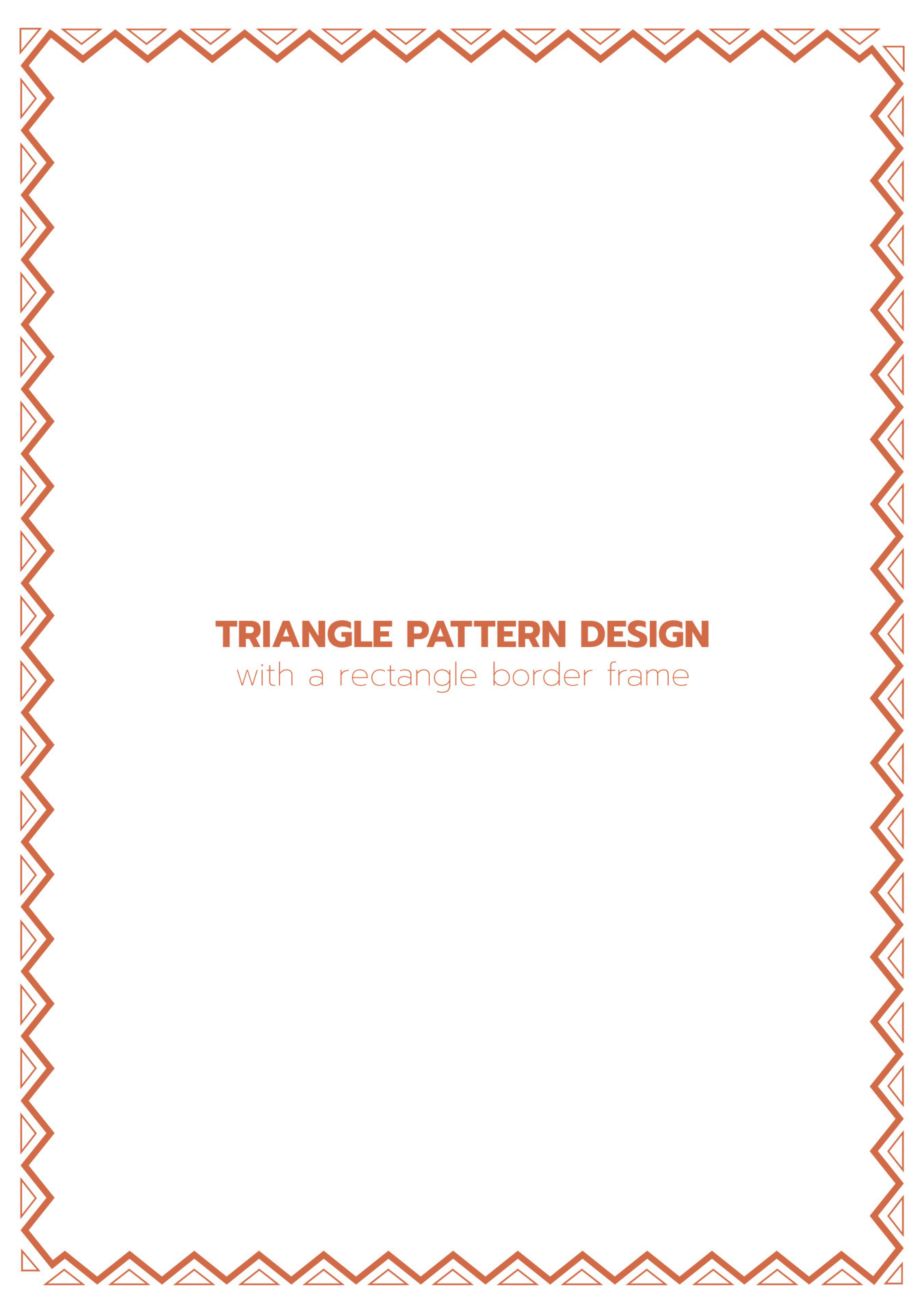 Triangle pattern design with a rectangle border frame 12951892 Vector ...