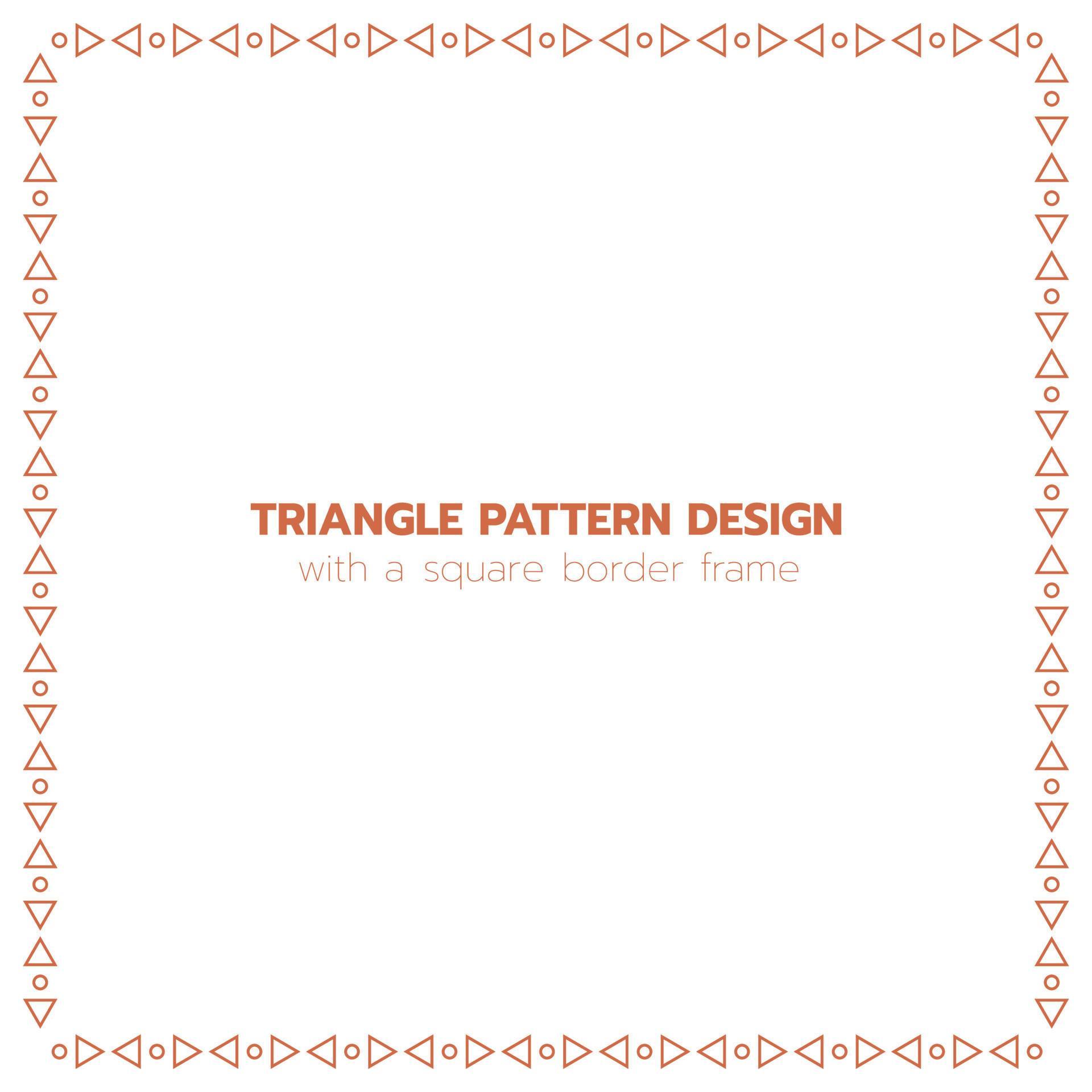 Triangle pattern design with a square border frame 12951898 Vector Art ...