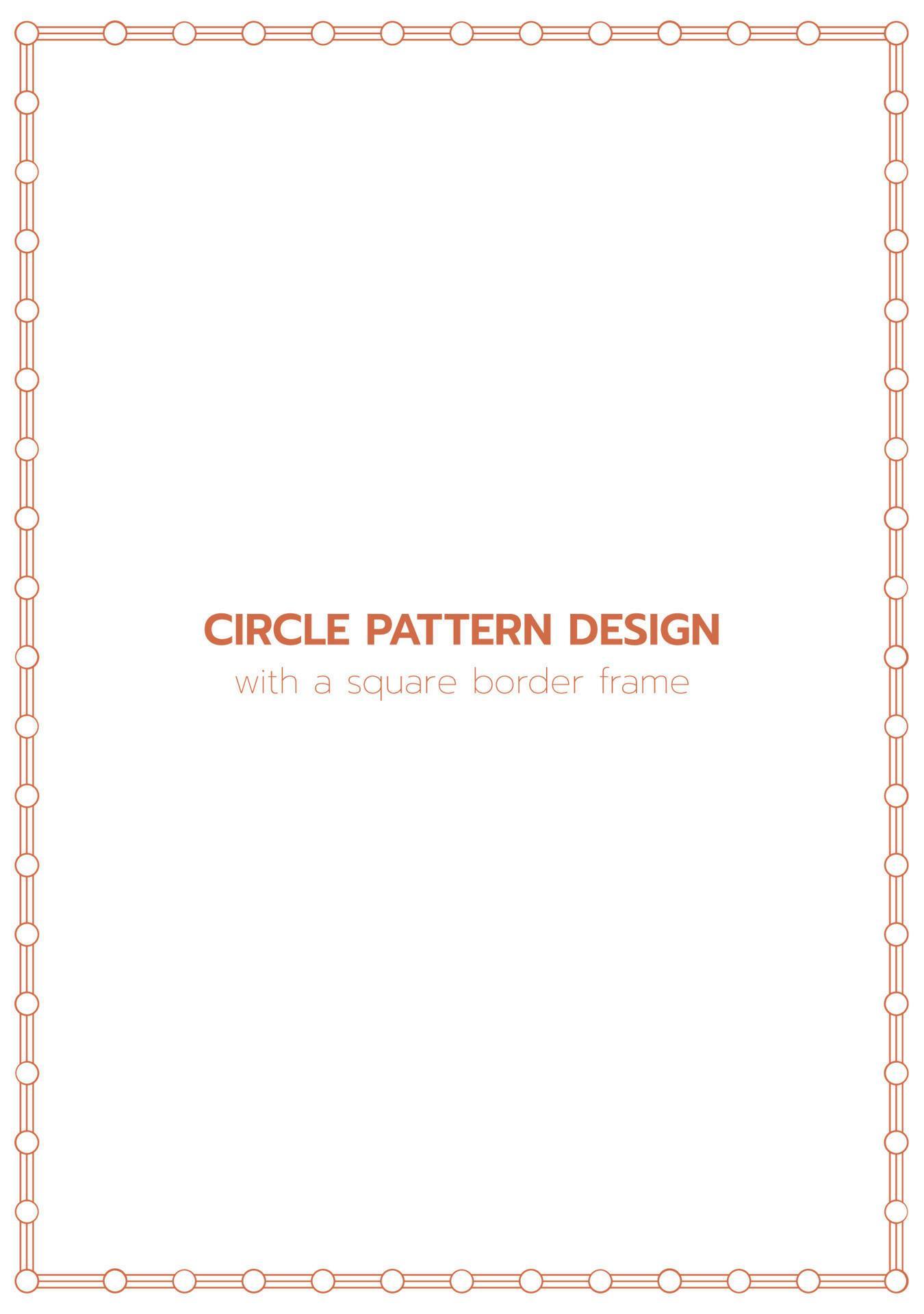Circle pattern design with a rectangle border frame 12951962 Vector Art ...