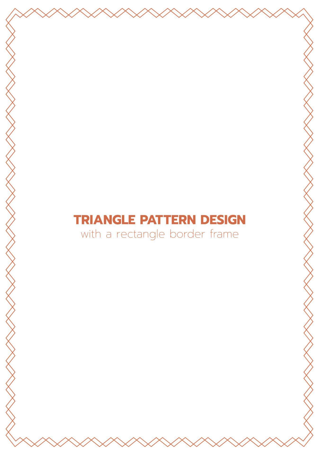 Triangle pattern design with a rectangle border frame 12952019 Vector ...