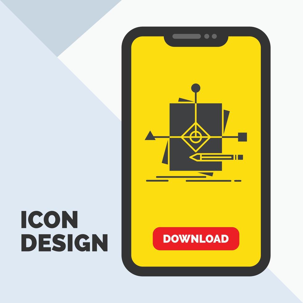 Algorithm. business. foretelling. pattern. plan Glyph Icon in Mobile for Download Page. Yellow ...