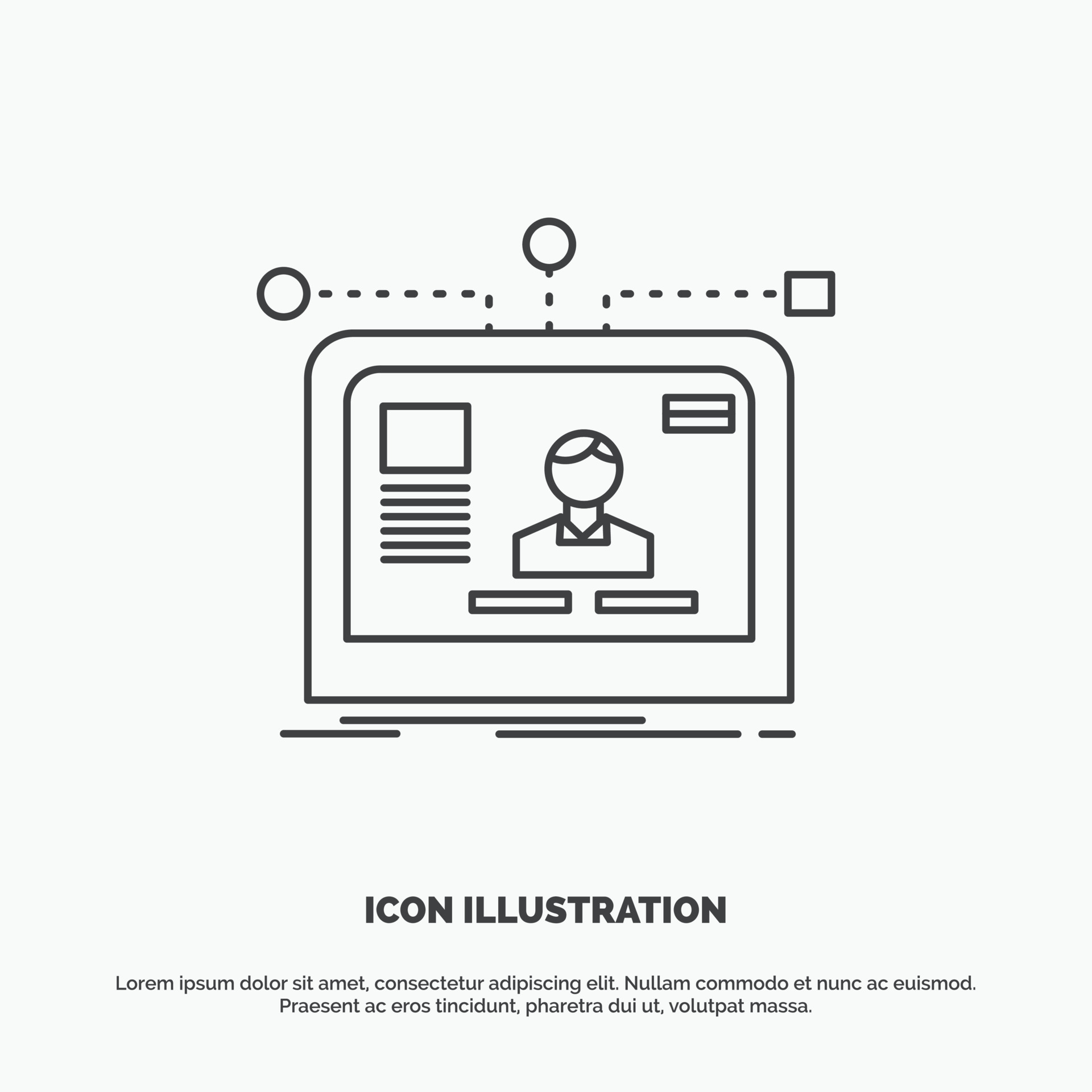 Interface Website User Layout Design Icon Line Vector Gray Symbol