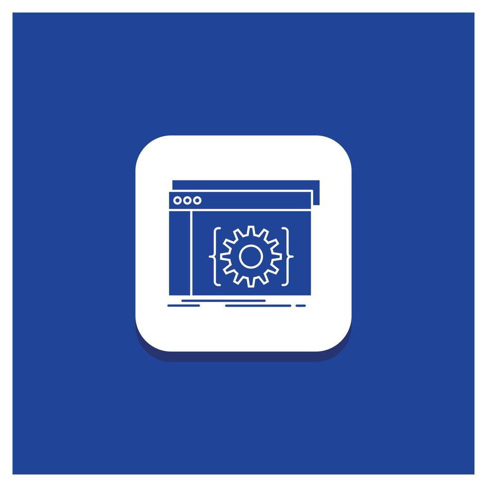 Blue Round Button for Api. app. coding. developer. software Glyph icon 12953319 Vector Art at ...