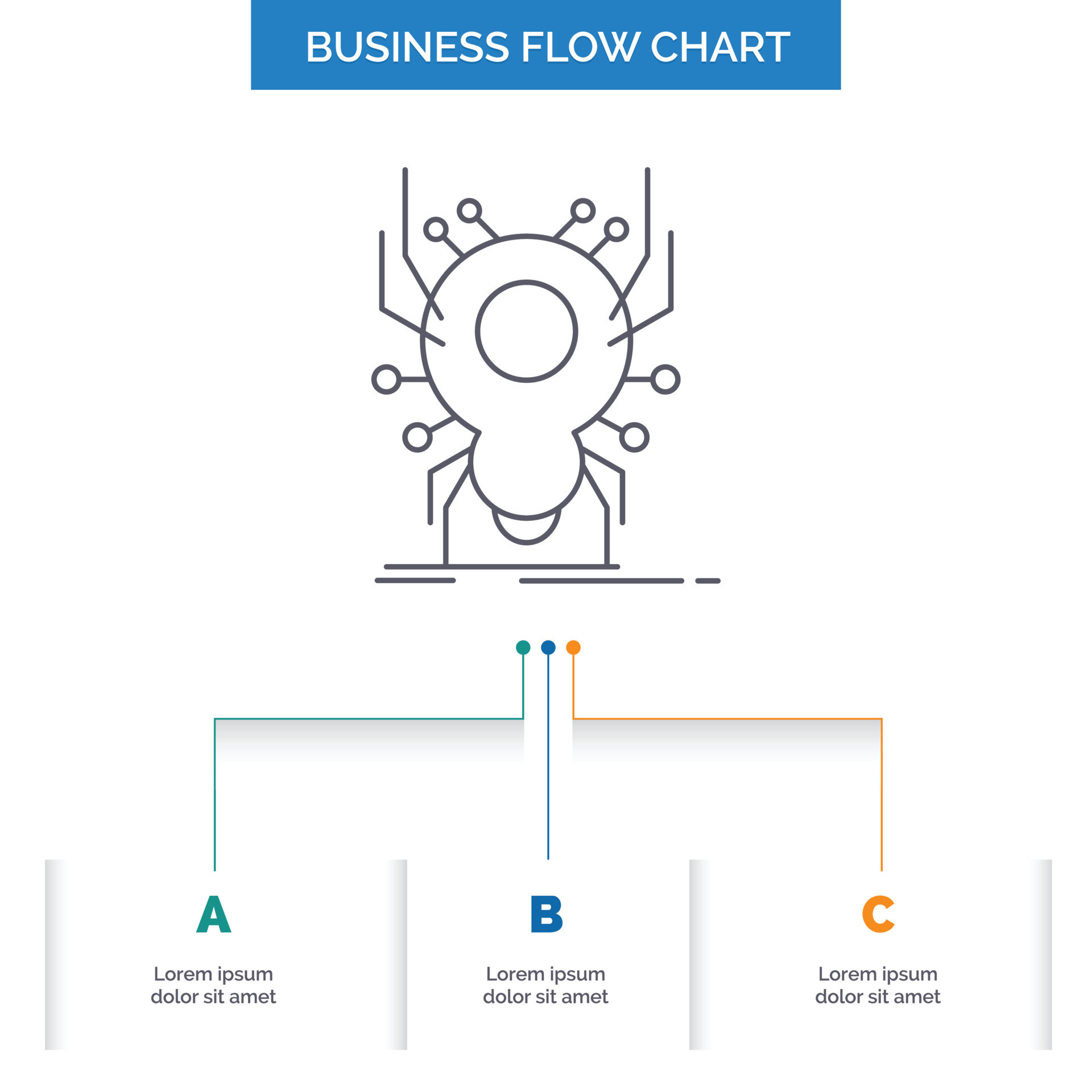 Bug Insect Spider Virus App Business Flow Chart Design With 3 Steps