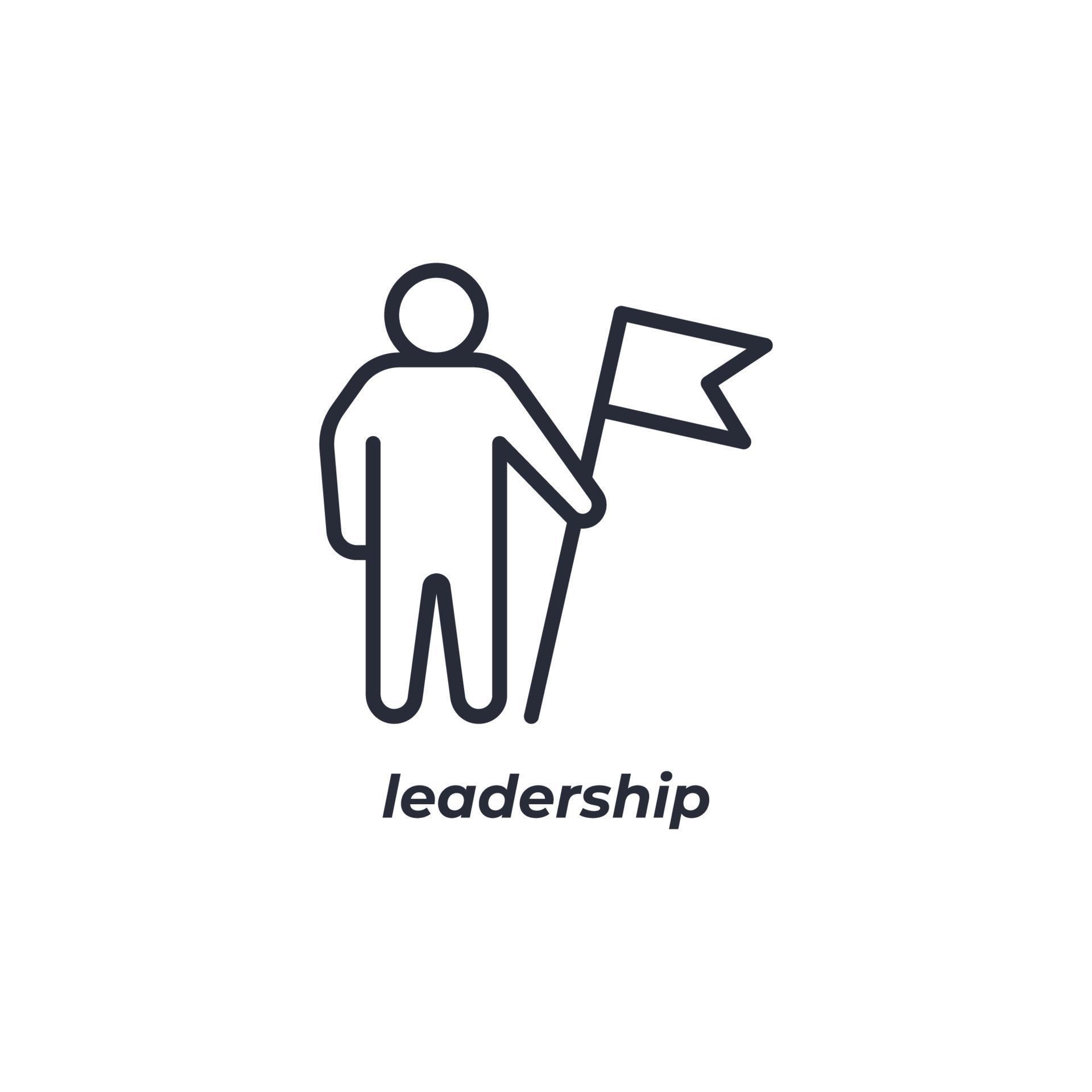 Vector sign leadership symbol is isolated on a white background. icon ...