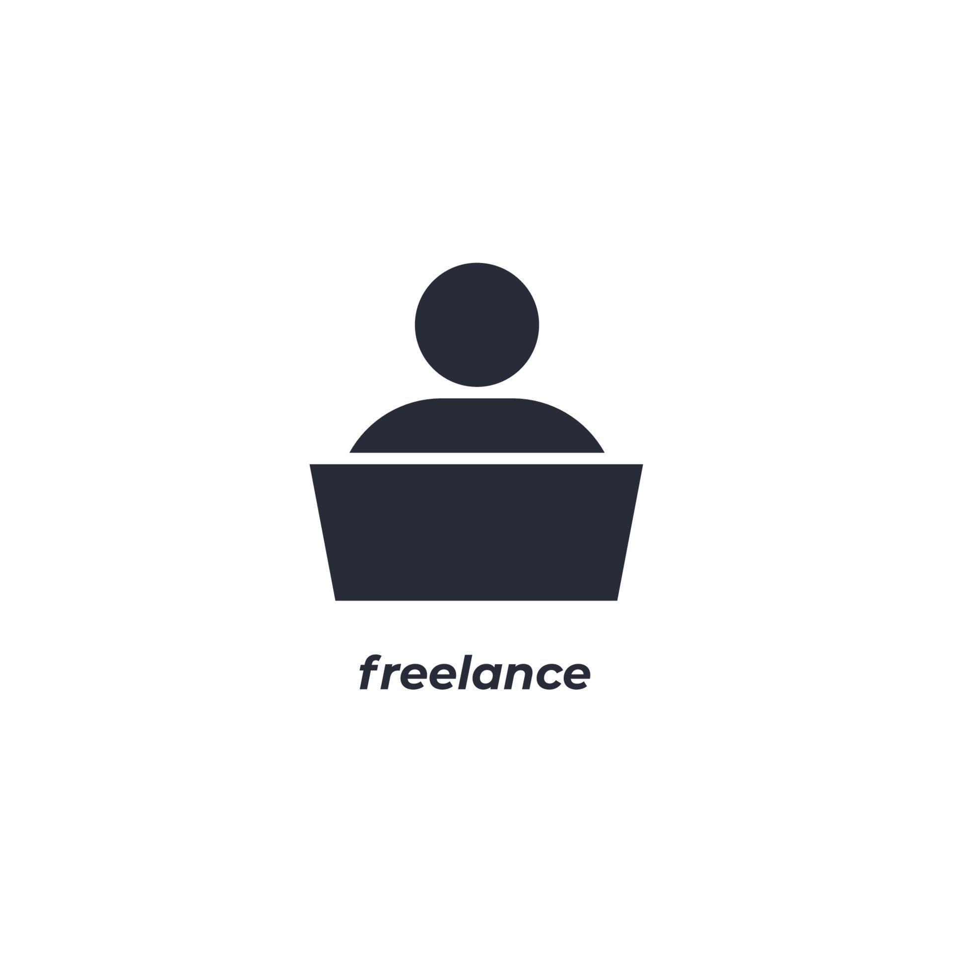 Vector sign freelance symbol is isolated on a white background. icon color editable. 12954359 ...