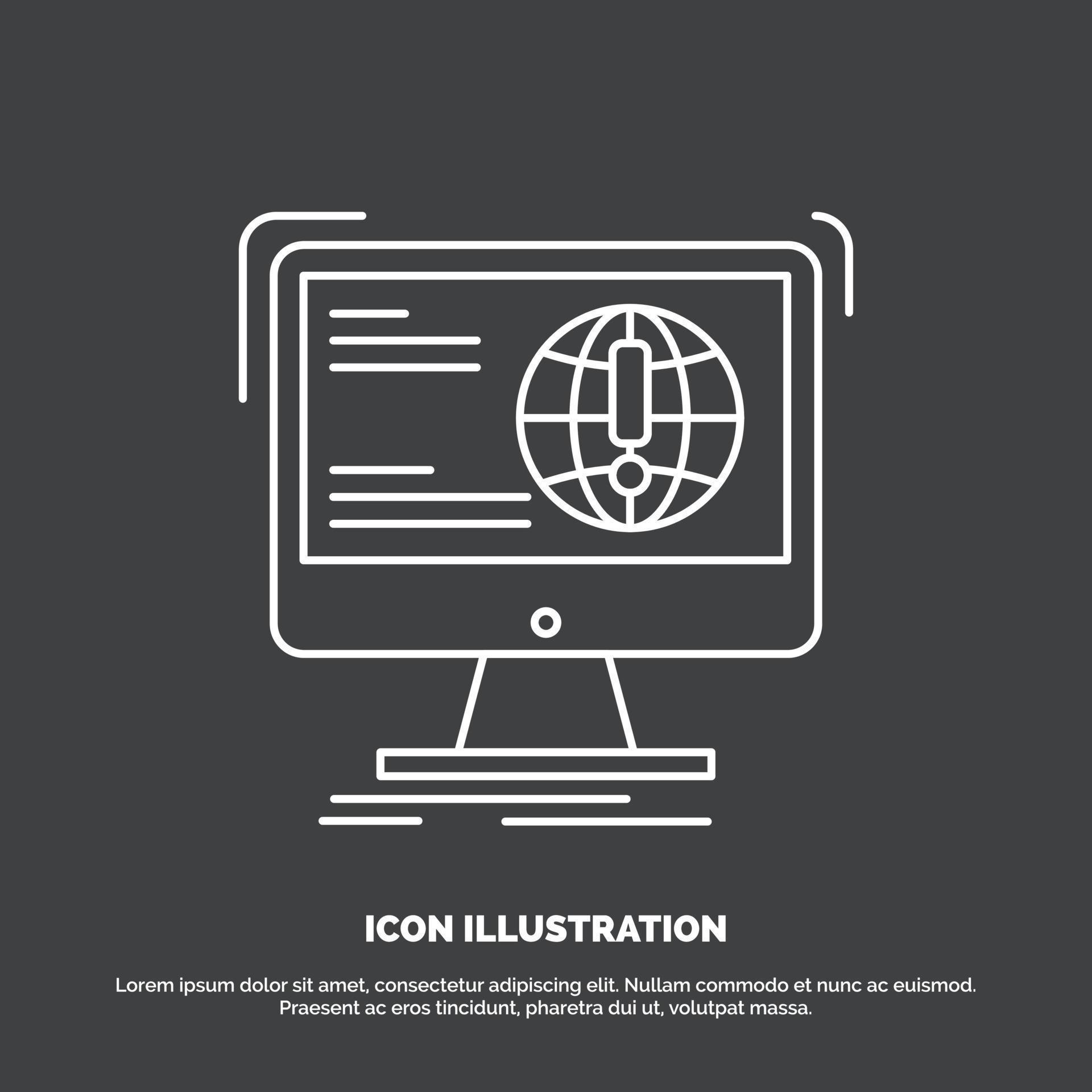 Information Content Development Website Web Icon Line Vector Symbol For Ui And Ux Website