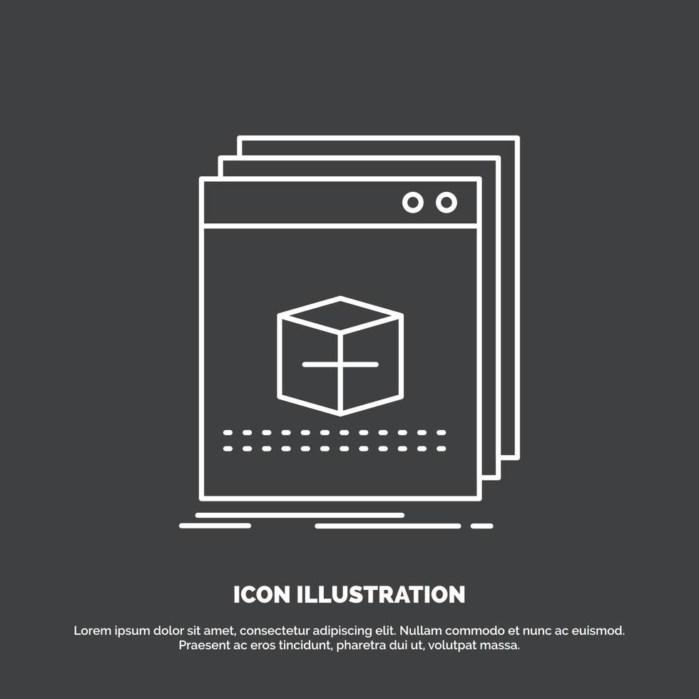 Software App Application File Program Icon Line Vector Symbol For Ui And Ux Website Or