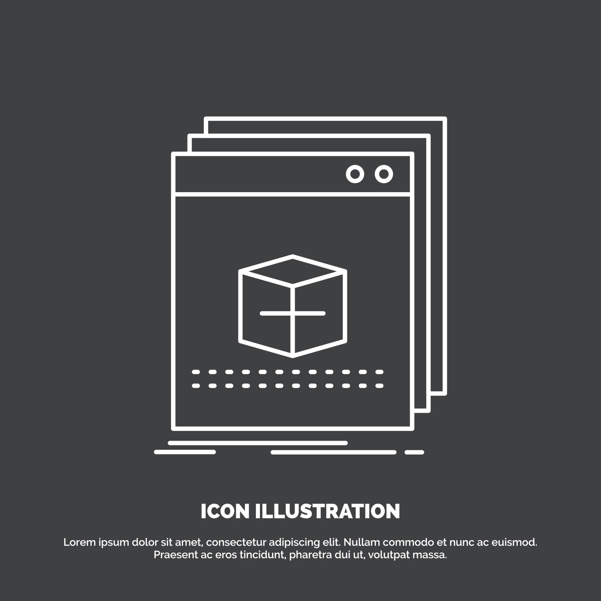Software App Application File Program Icon Line Vector Symbol For 3310