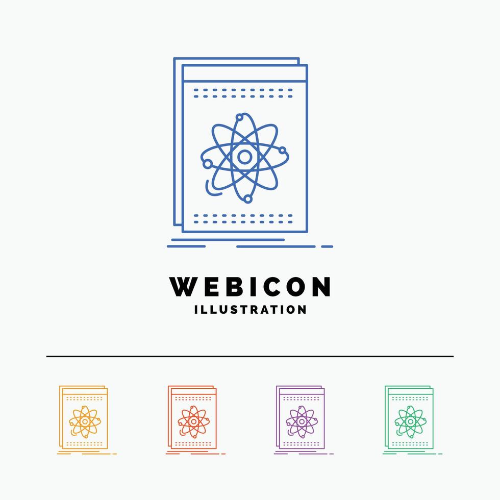 Api Application Developer Platform Science 5 Color Line Web Icon Template Isolated On White