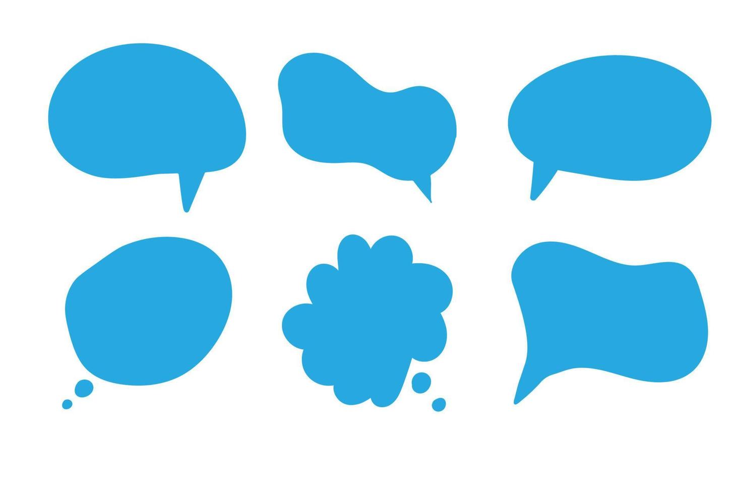 Empty speech bubble big set. Online chat clouds vector isolated on ...