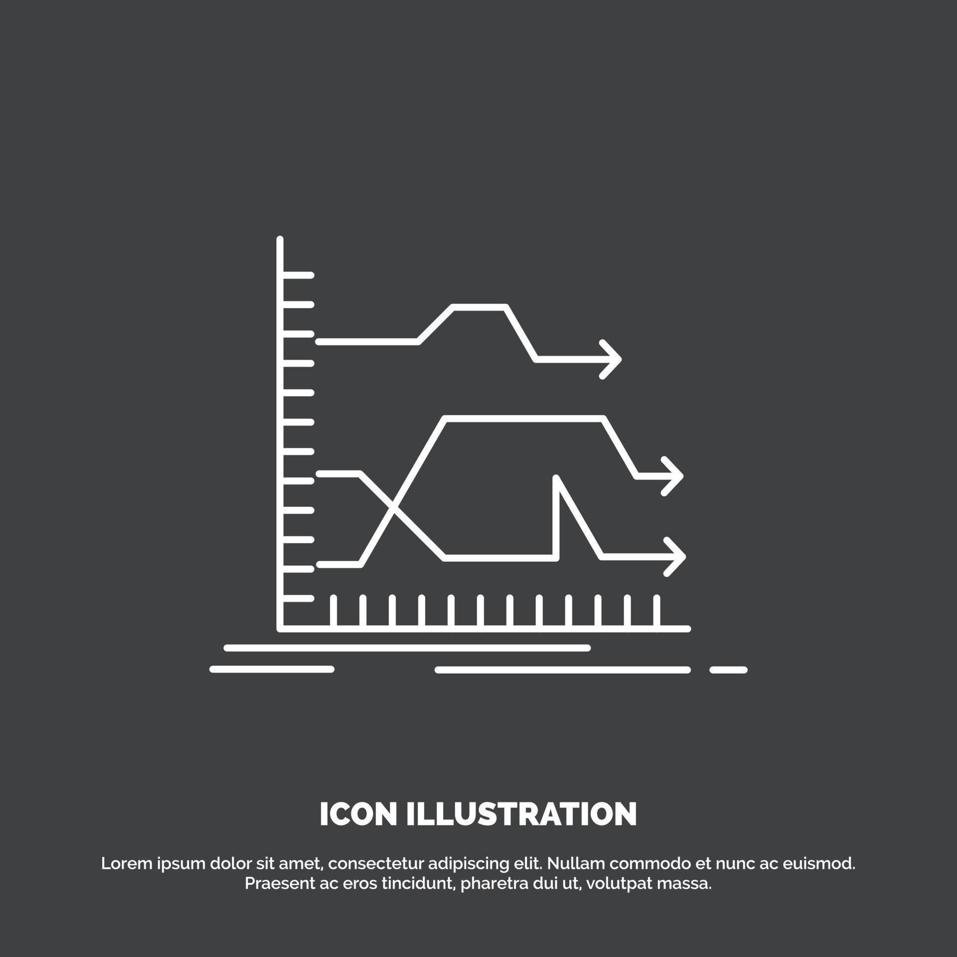 Arrows Forward Graph Market Prediction Icon Line Vector Symbol For Ui And Ux Website Or