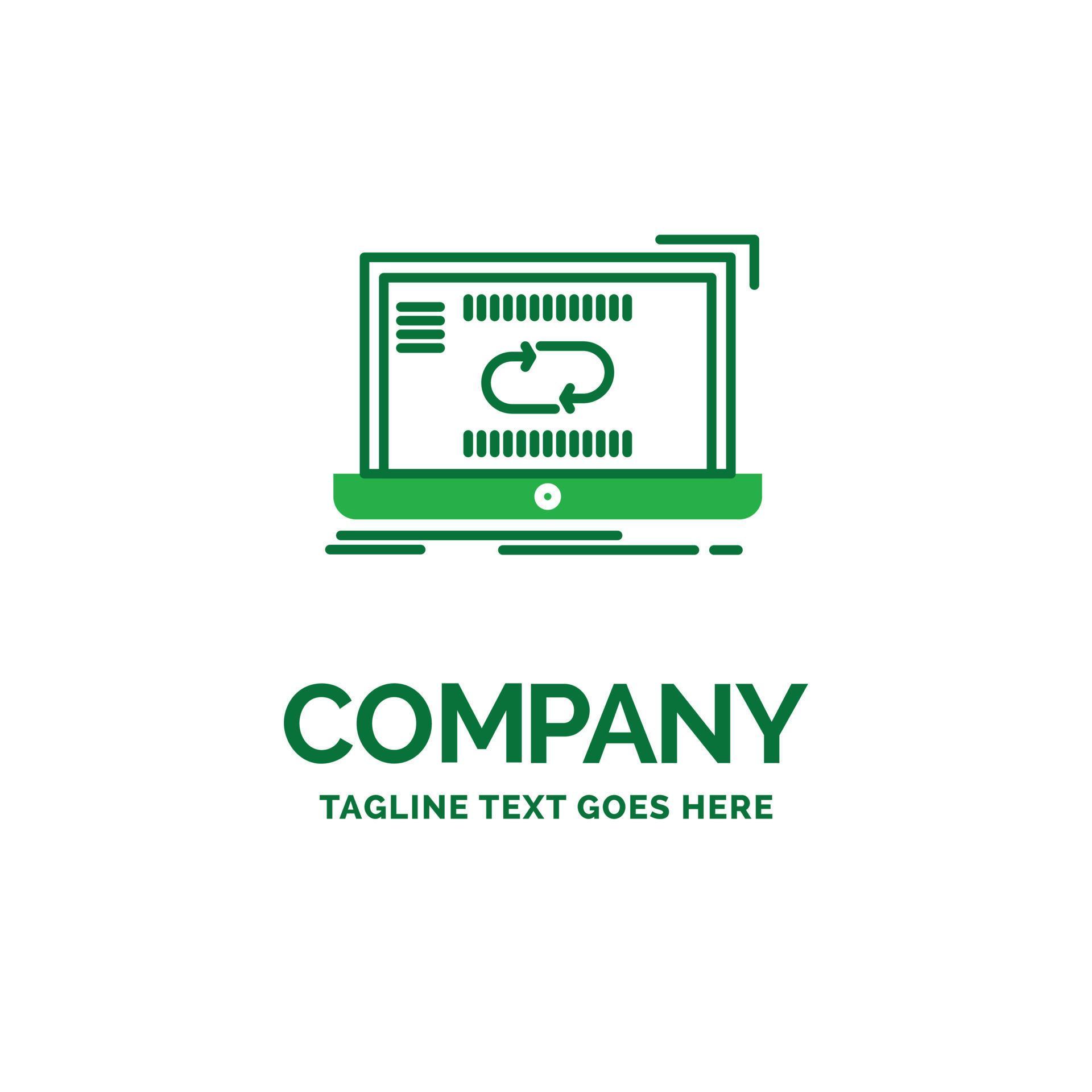 Communication Connection Link Sync Synchronization Flat Business Logo Template Creative