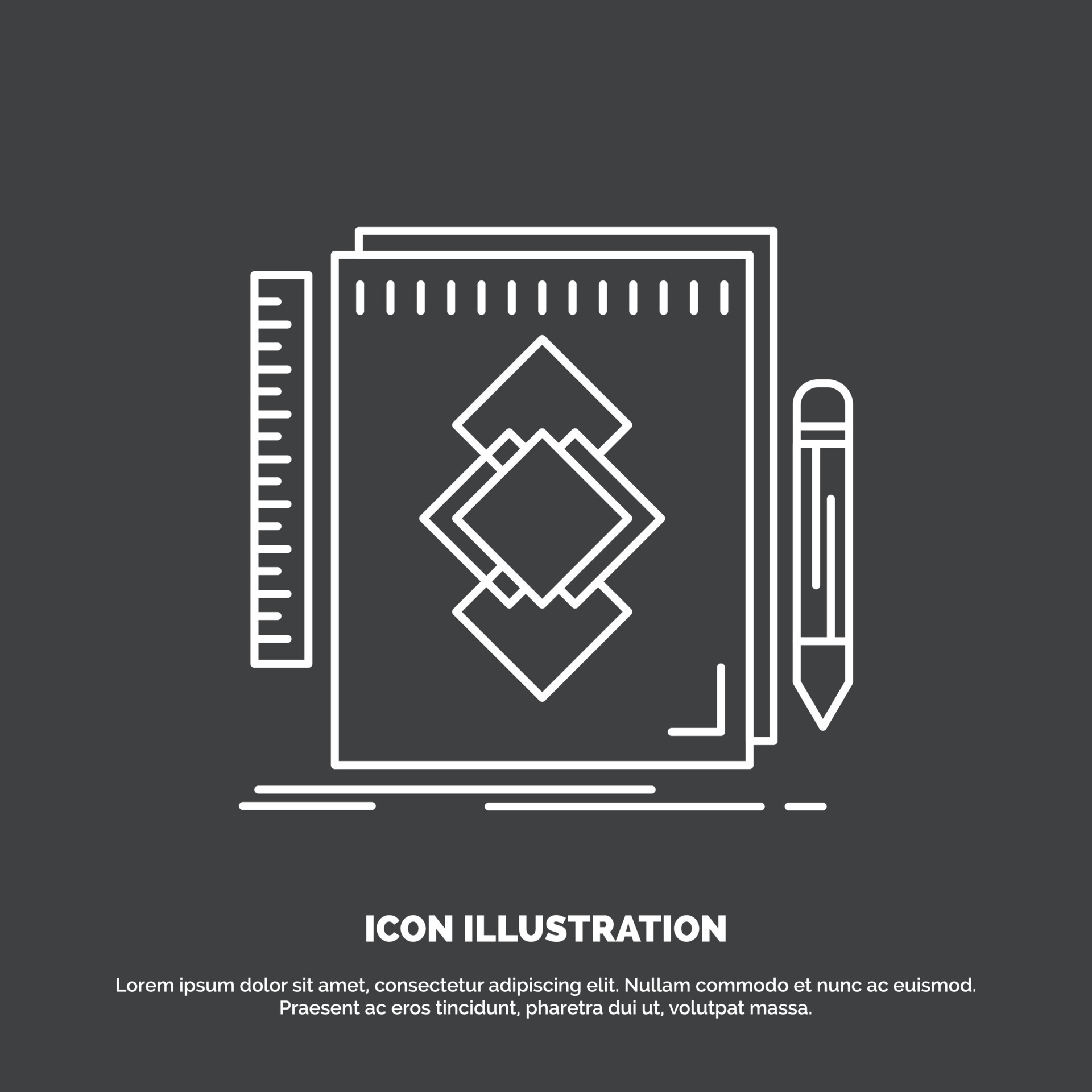 Design Tool Identity Draw Development Icon Line Vector Symbol For Ui And Ux Website Or